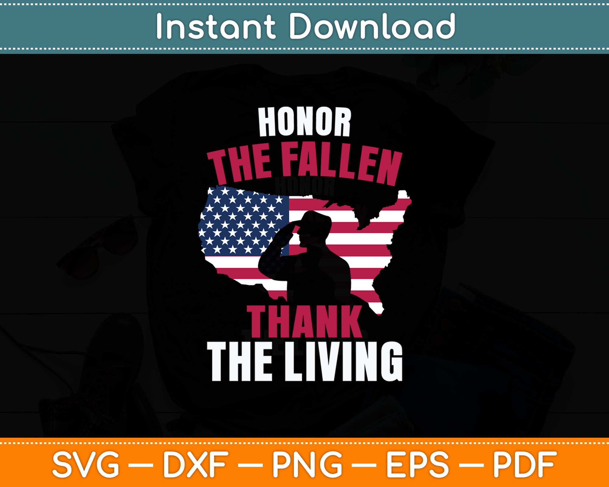 Honor The Fallen Veteran Themed Military Support Svg Cutting File ...