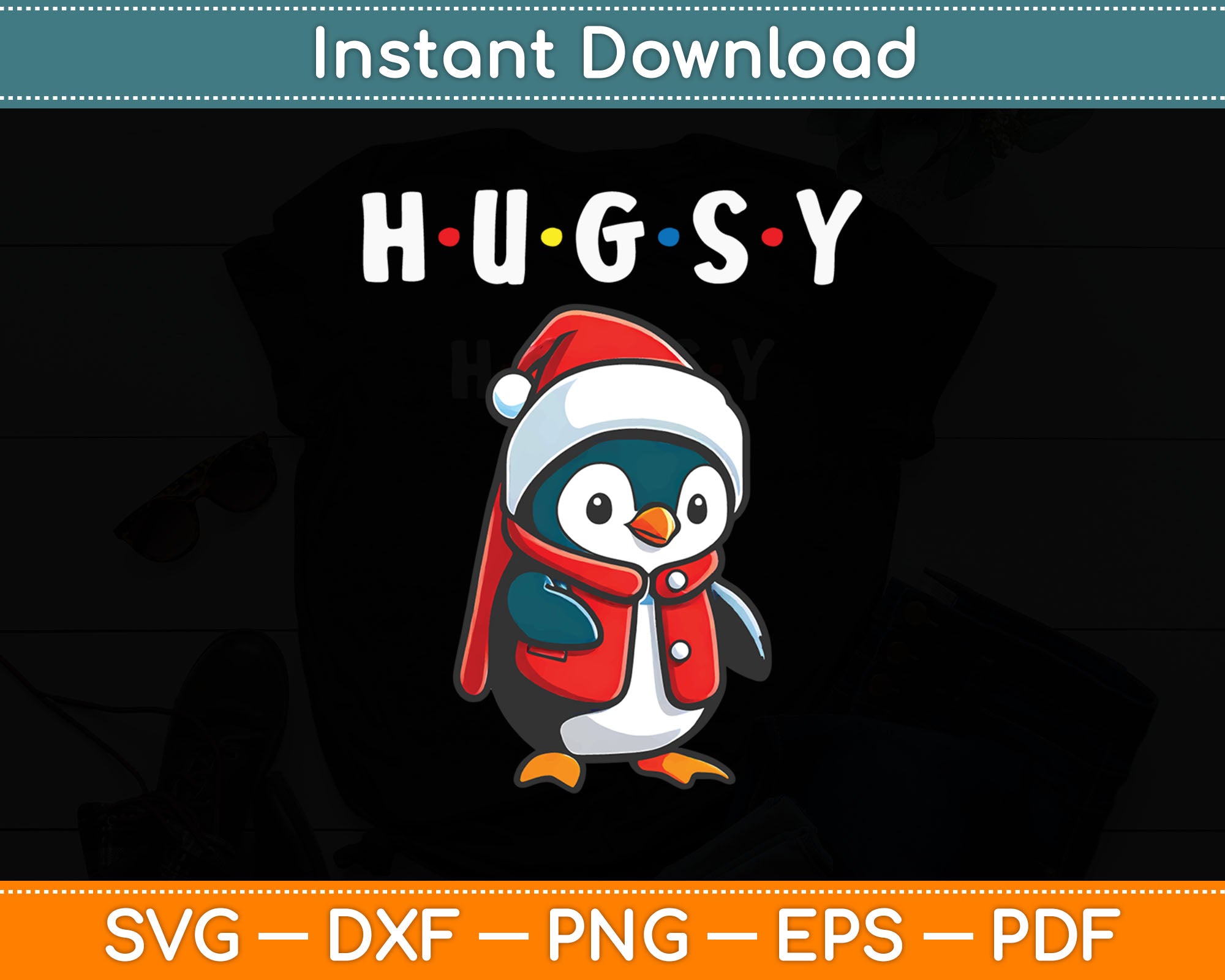 Hugsy The Penguin Svg Digital Cutting File – artprintfile