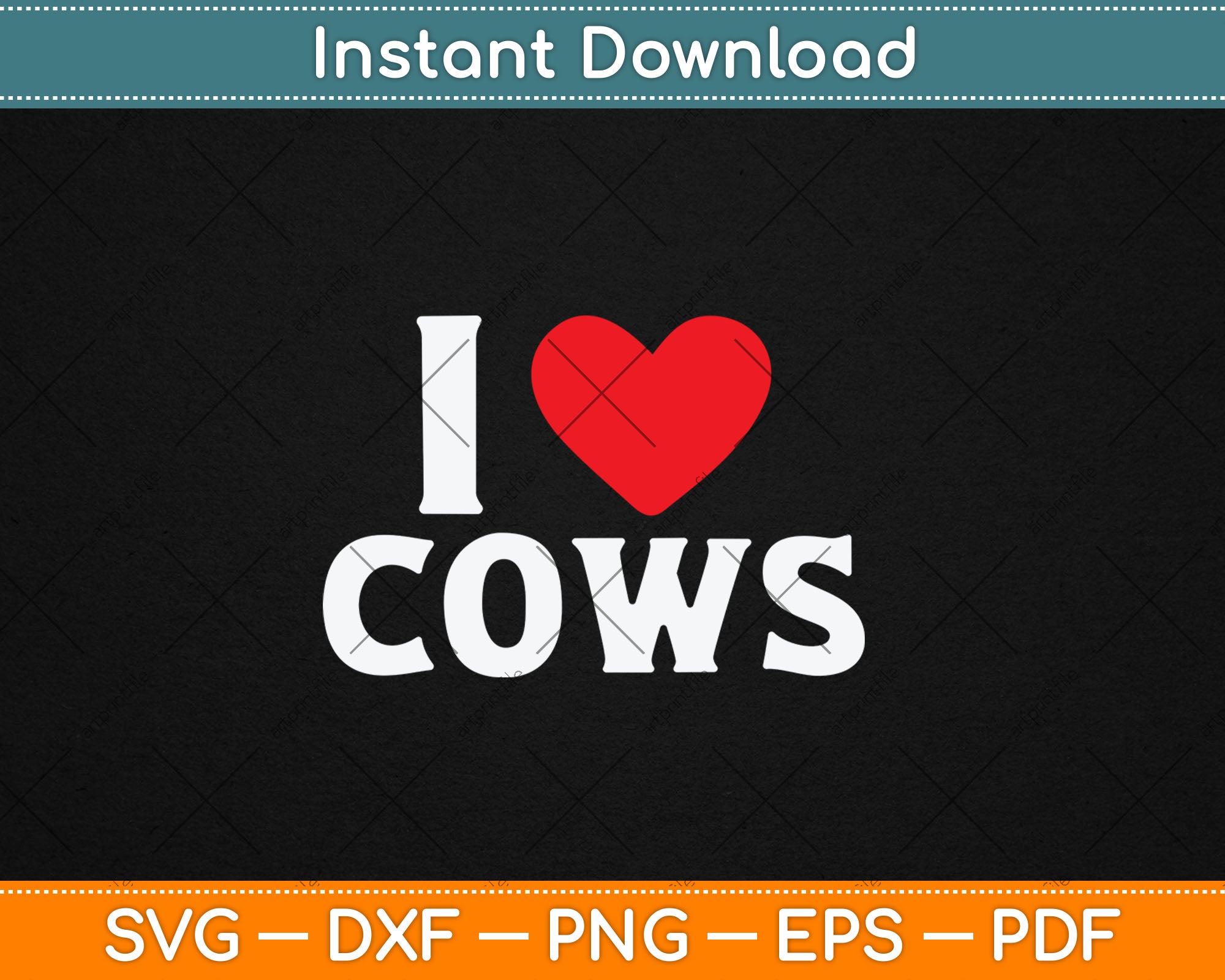 I Love Cows I Heart Cows Funny Farming Cow Lover Svg Digital Cut File ...