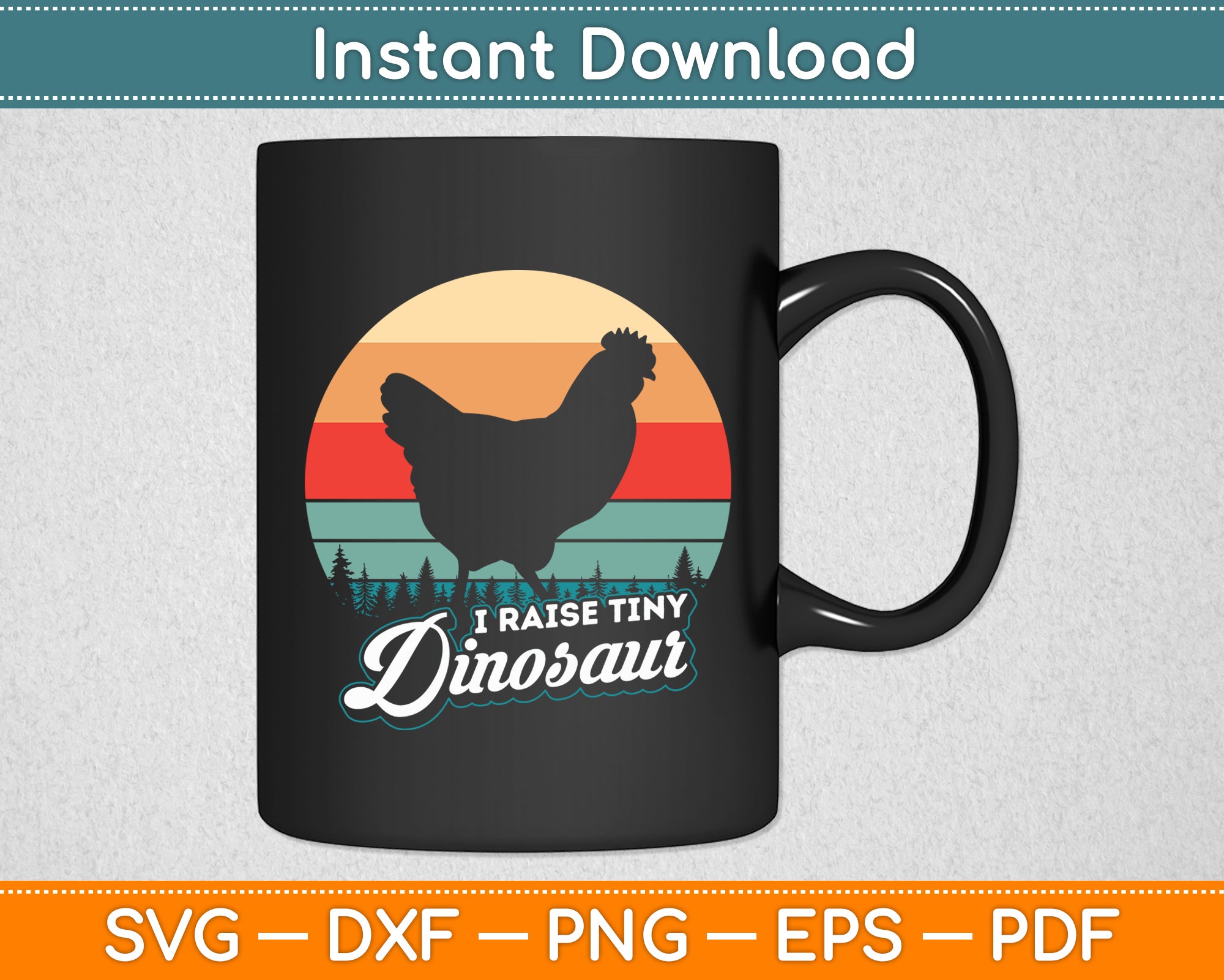 I Raise Tiny Dinosaur Chickens Funny Svg Digital Cutting File ...