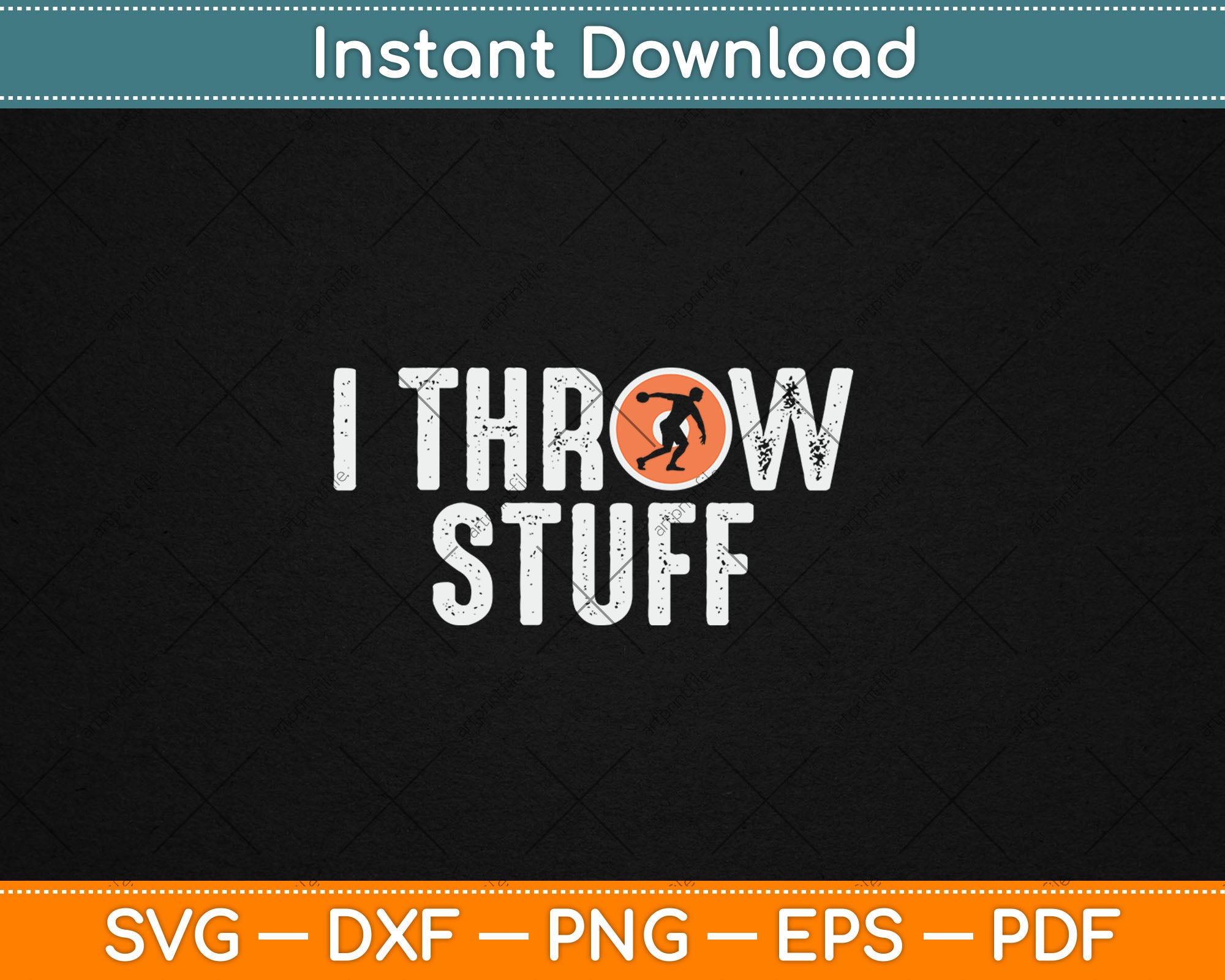I Throw Stuff Discus Track and Field Athlete Throwers Gifts Svg File ...