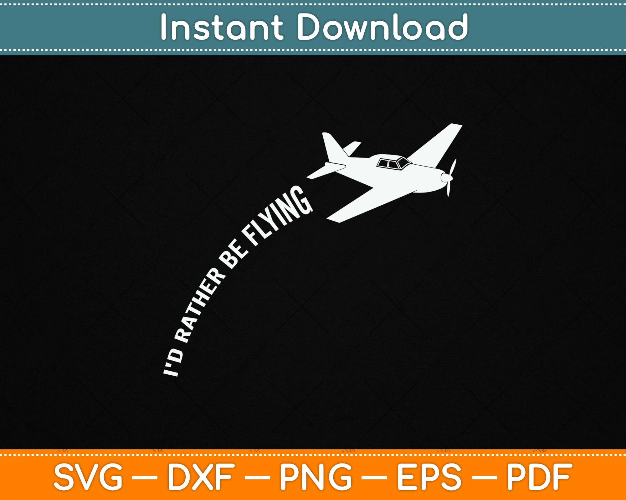 I'd Rather Be Flying Airplane Pilot SVG PNG Digital Cutting File ...