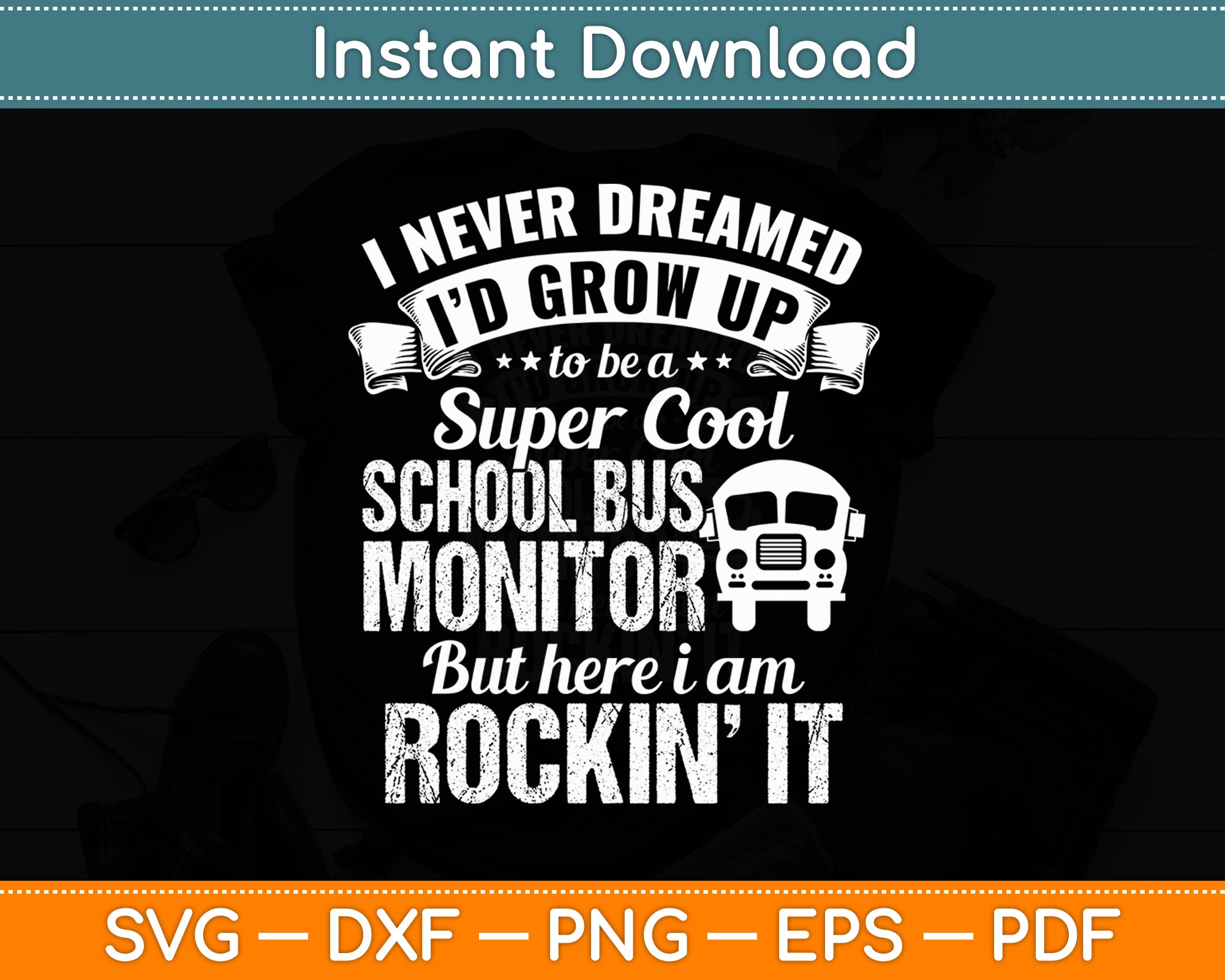 I’d Grow Up To Be A Super Cool School Bus Monitor Funny Svg File ...