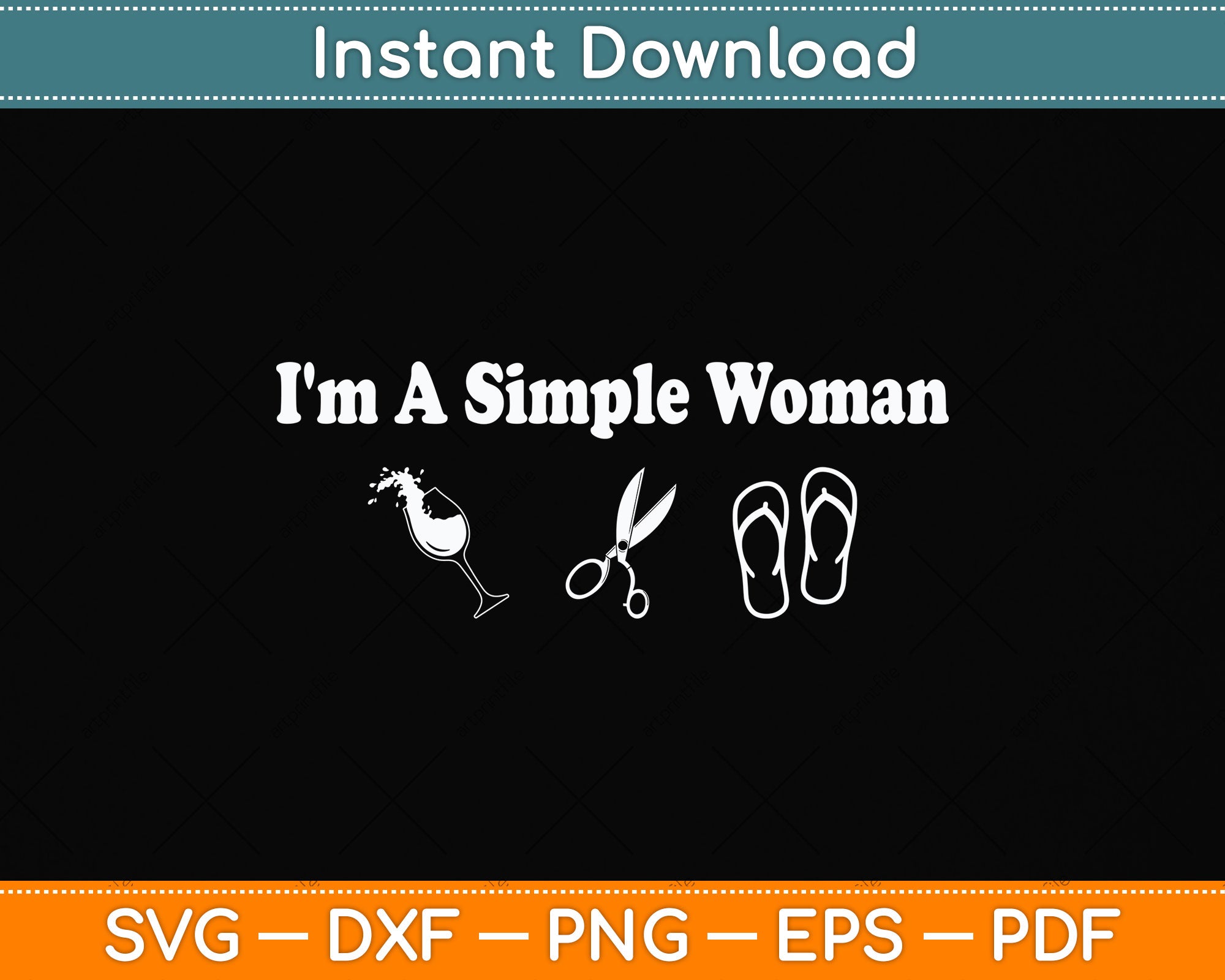 I'm A Simple Woman Svg Cutting File – artprintfile