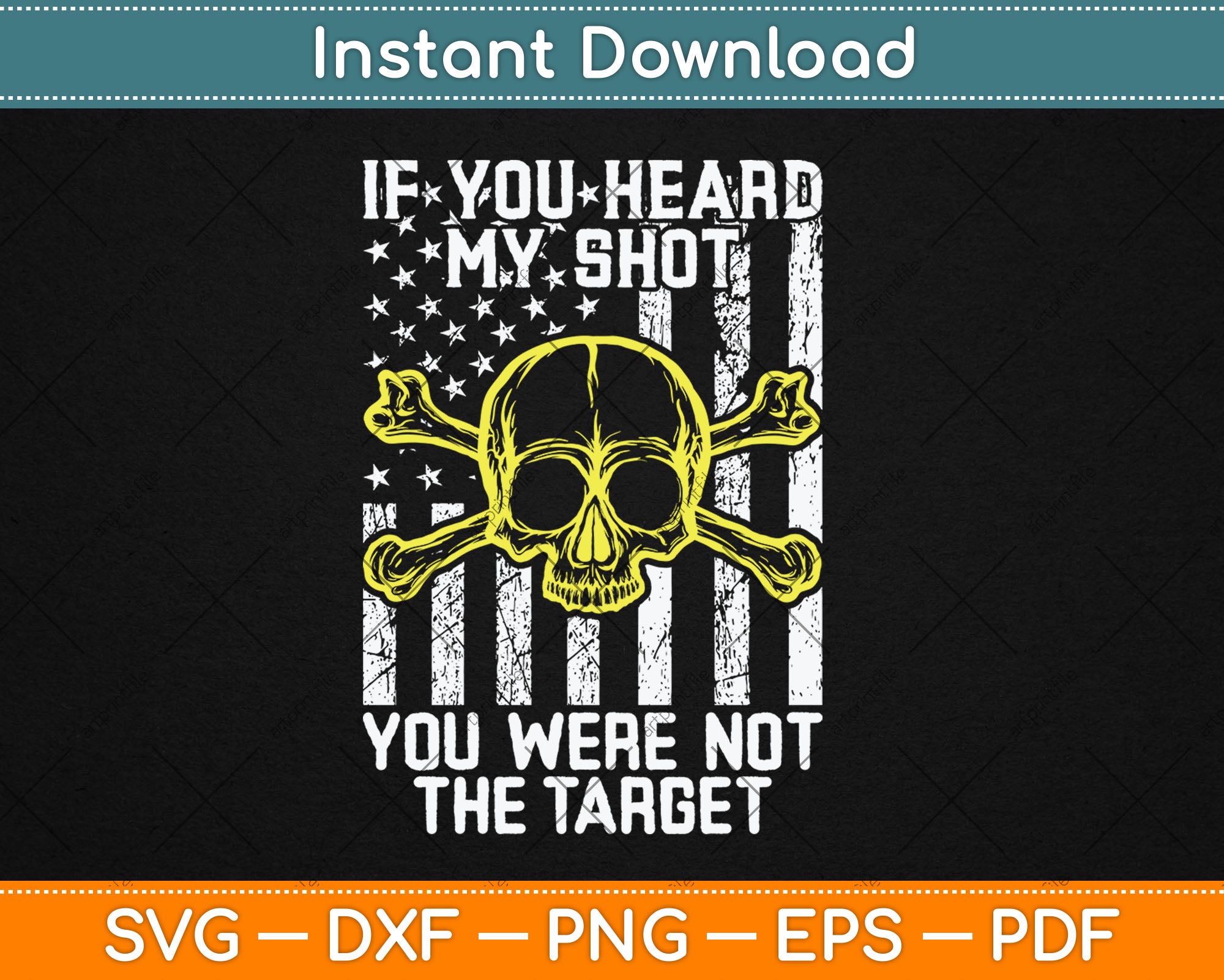 If You Heard My Shot You Were Not Target American Flag Svg Cut File ...