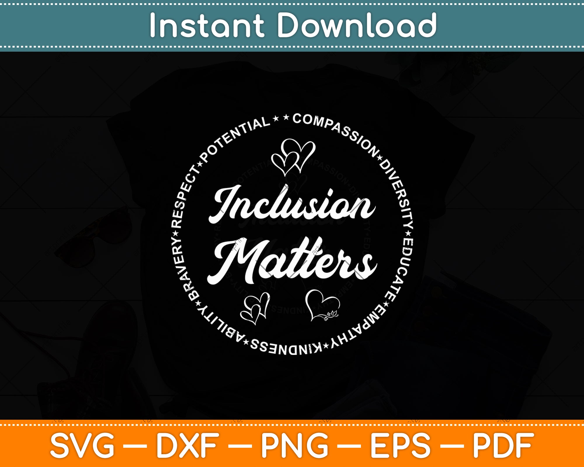 Inclusion Matters Autism Awareness Svg Digital Cutting File – artprintfile