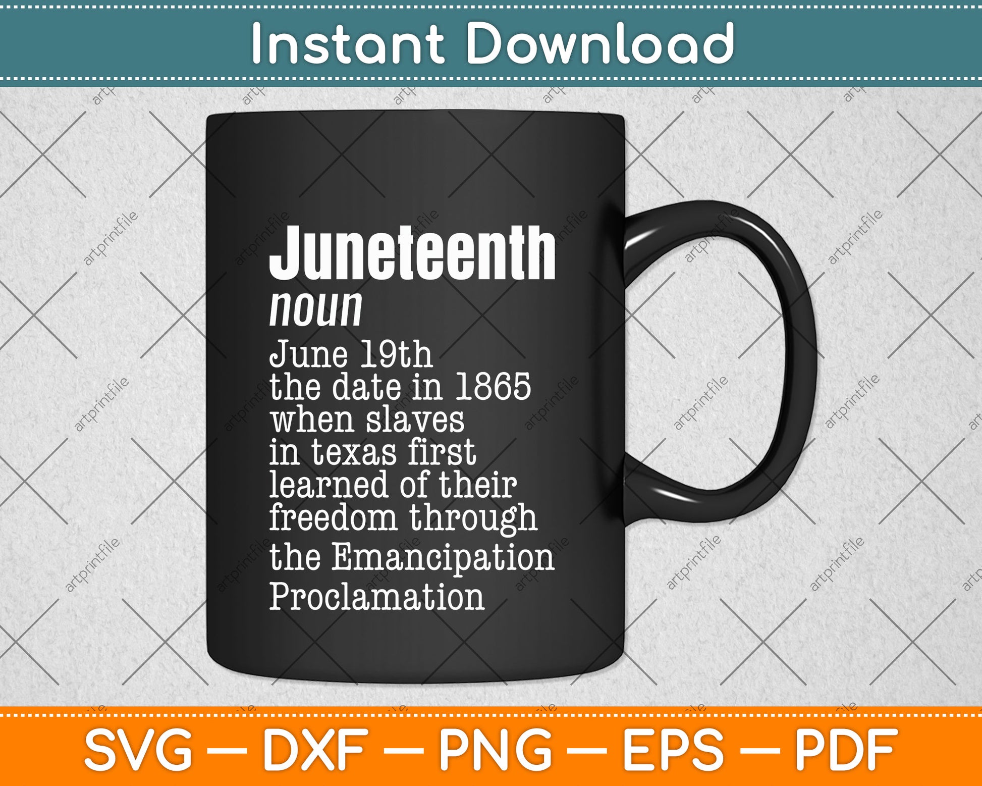 Juneteenth 19th June 1865 Definition African-American History Svg File ...