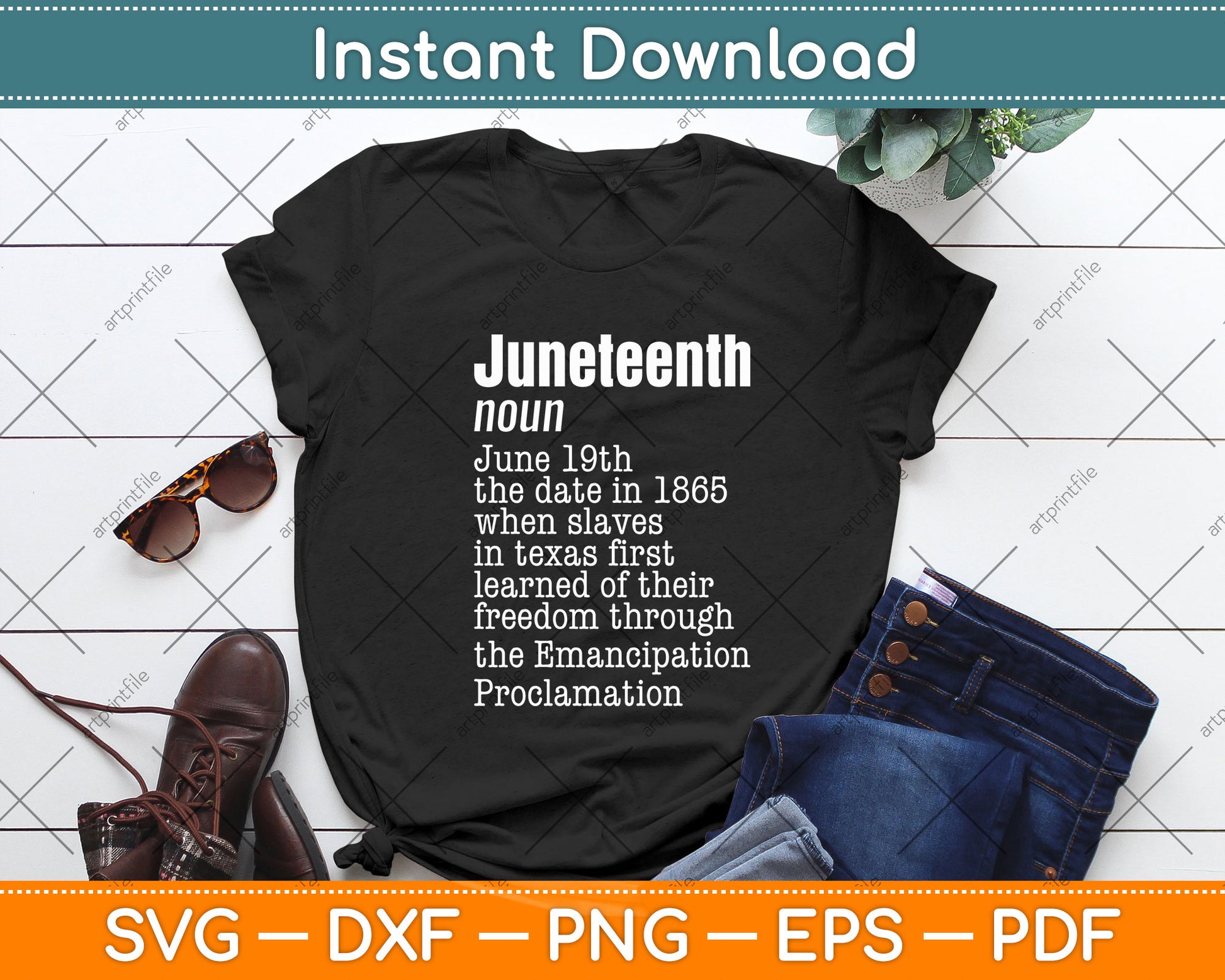 Juneteenth 19th June 1865 Definition African-American History Svg File ...