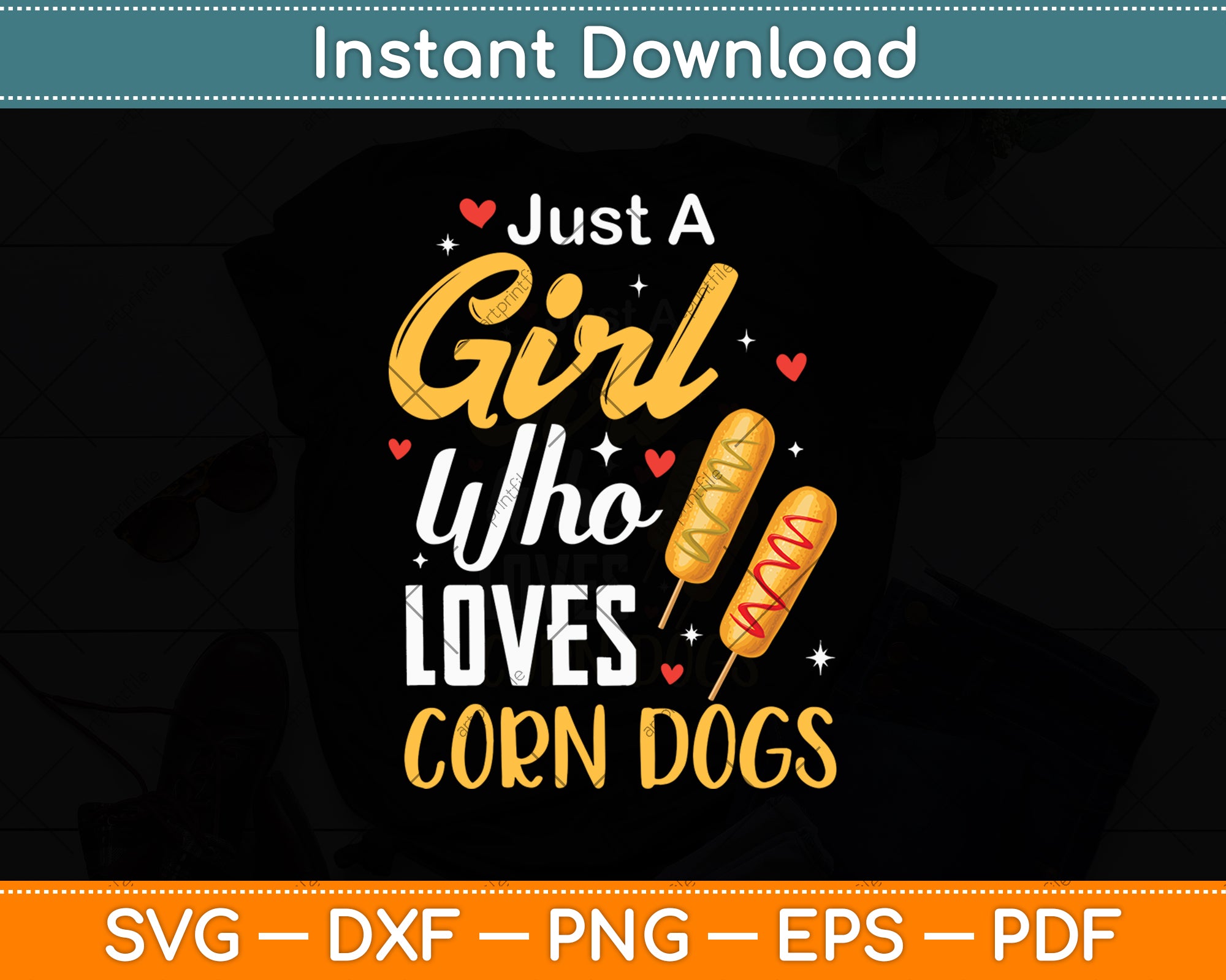 Just A Girl Who Loves Corn Dogs Svg Digital Cutting File – artprintfile