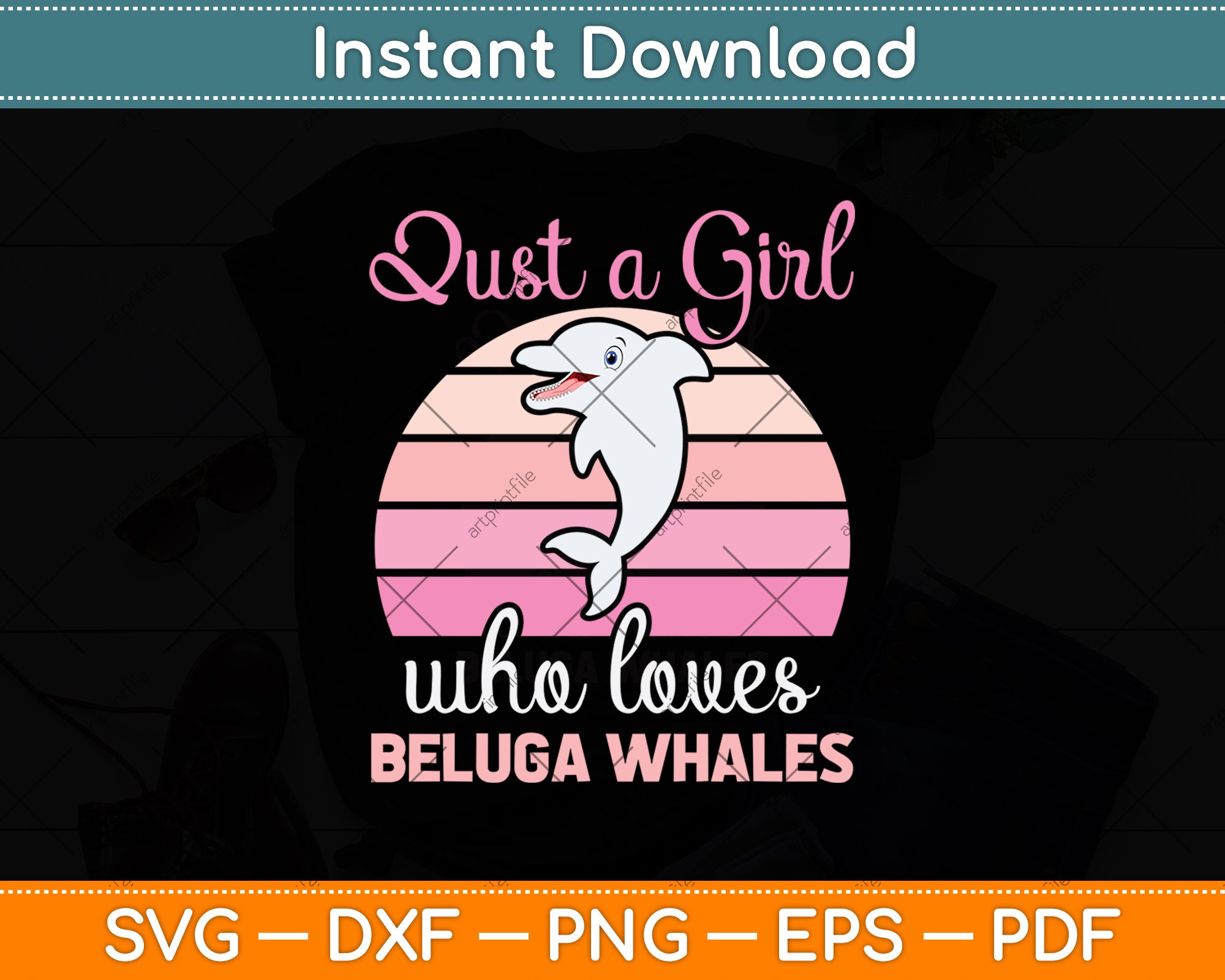Just A Girl Who Loves Beluga Whales Svg Digital Craft Cutting File ...