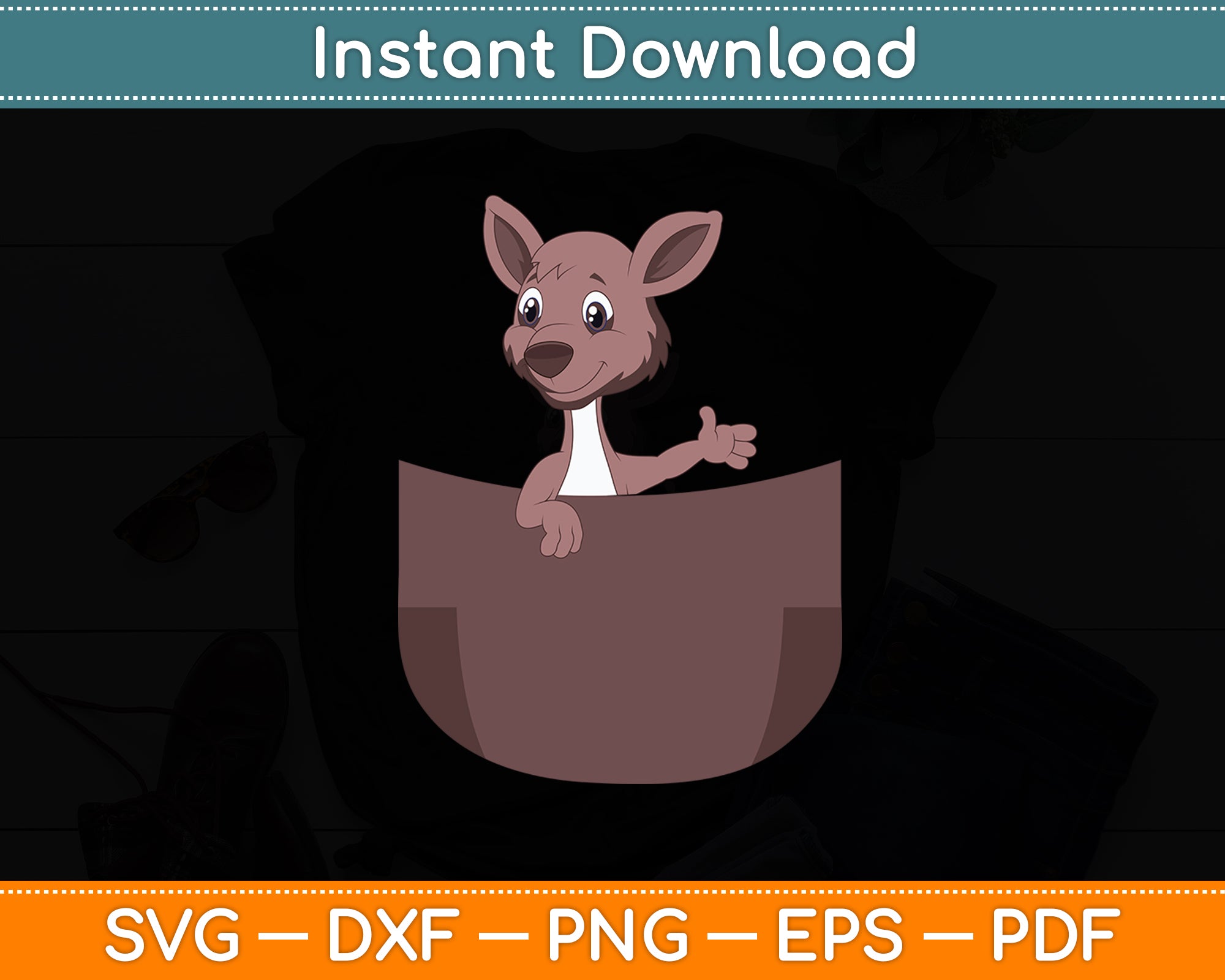 Kangaroo Pocket Svg Cutting File – artprintfile