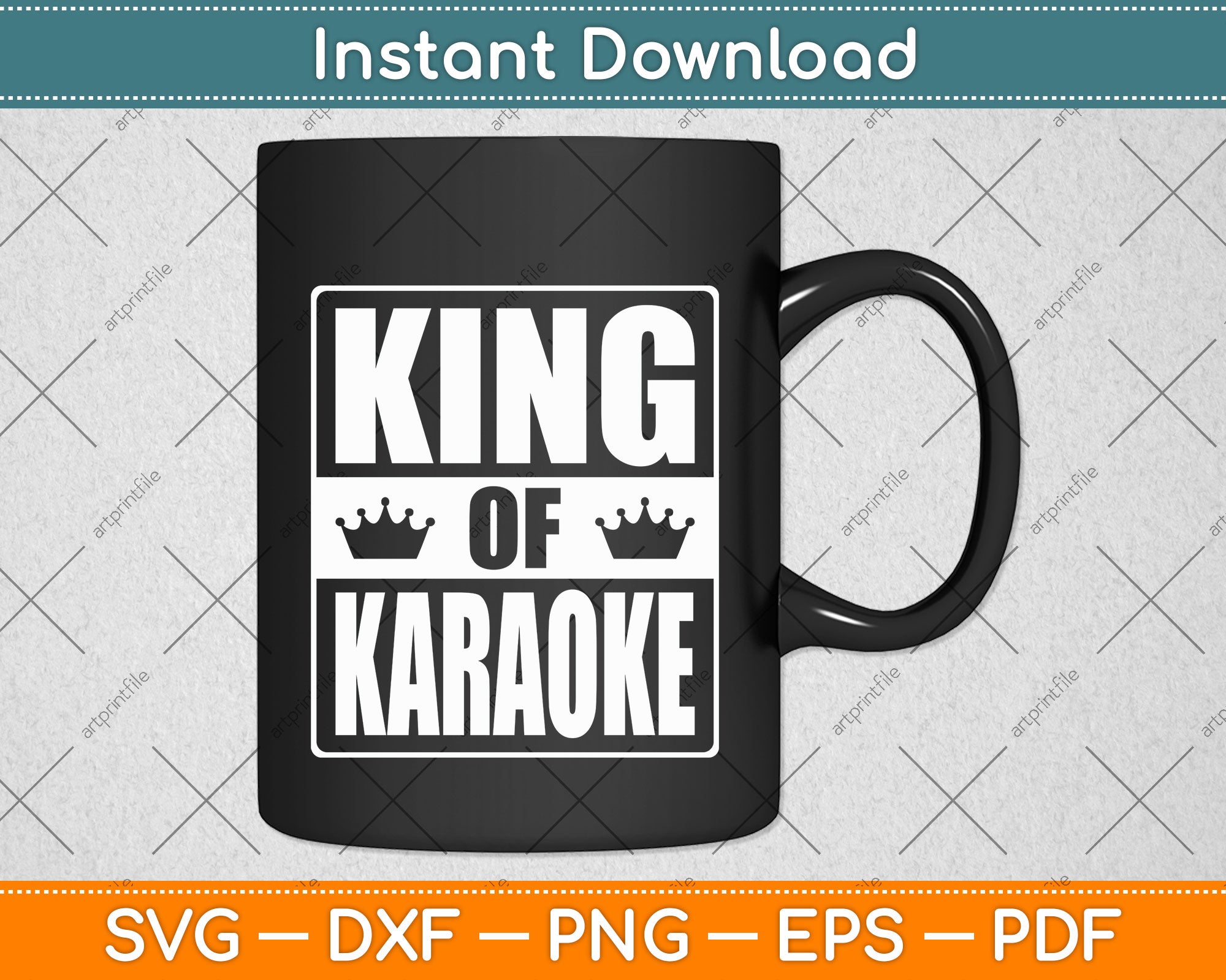 King of Karaoke Singing Svg Cutting File – artprintfile