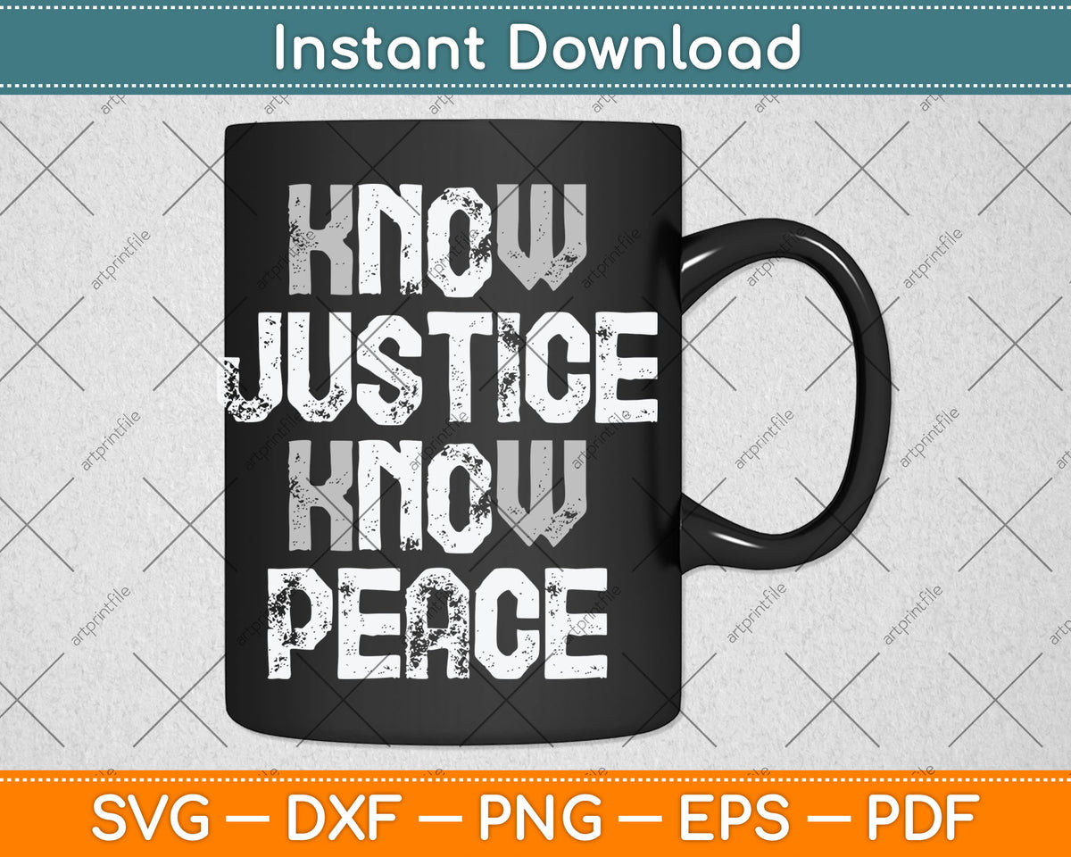 Know Justice No Peace Black Pride History Protest Svg Digital Cut File ...