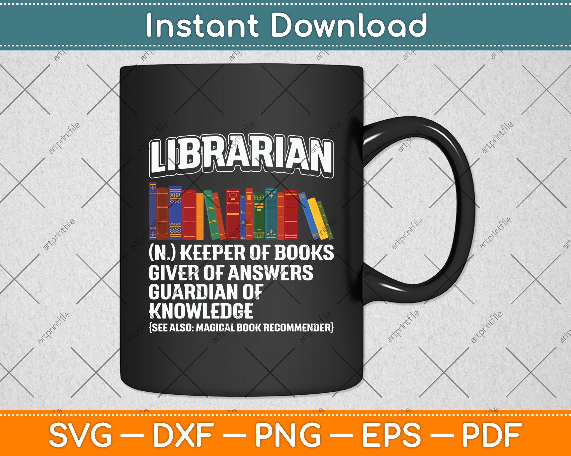 Librarian Definition Library Svg Digital Cutting File – artprintfile