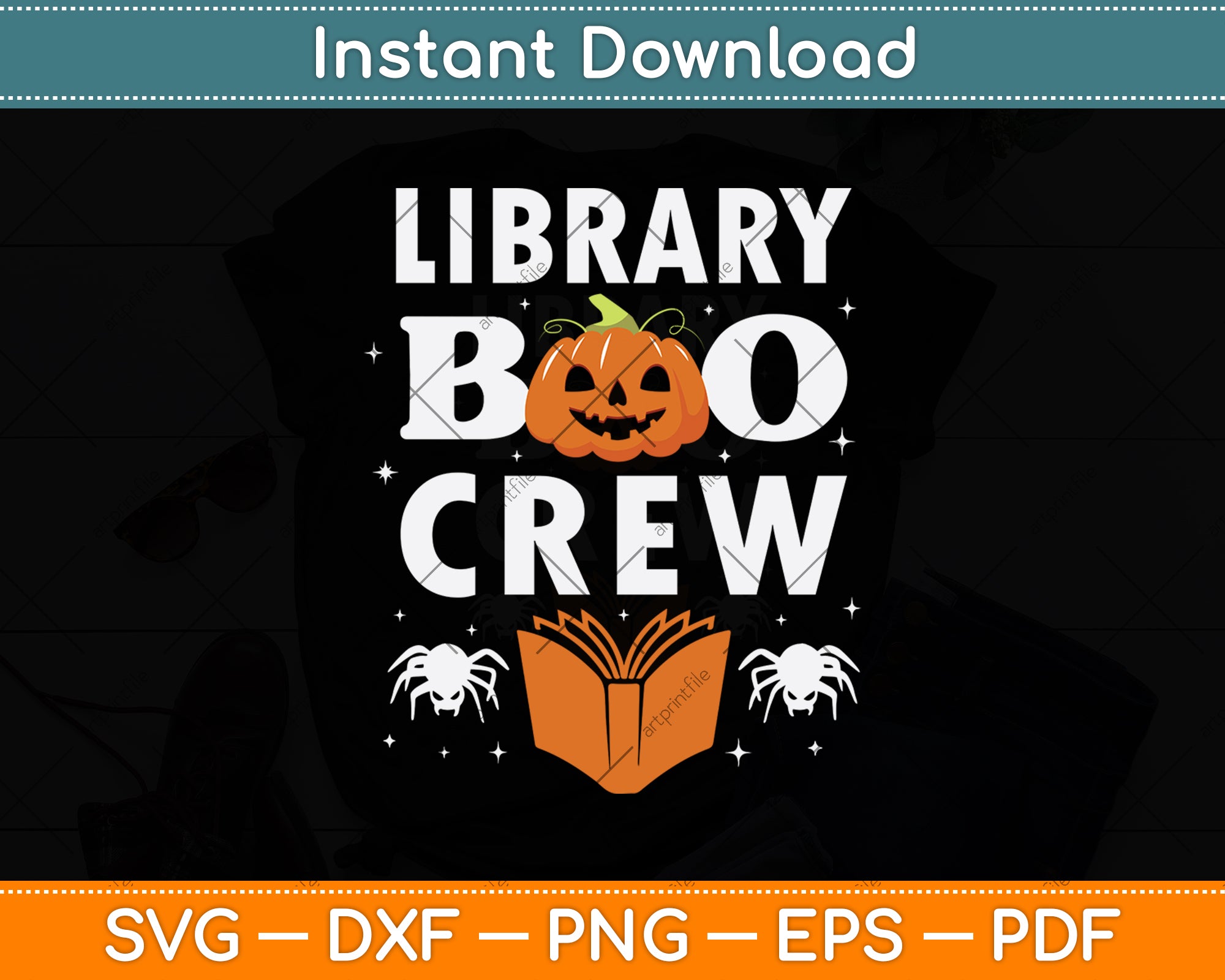 Library Boo Crew Halloween Book Lovers Librarian Svg Cutting File ...