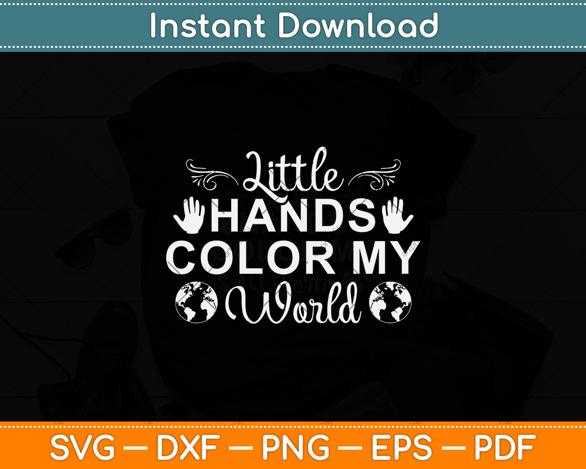 Little Hands Color My World Svg Cutting File – artprintfile