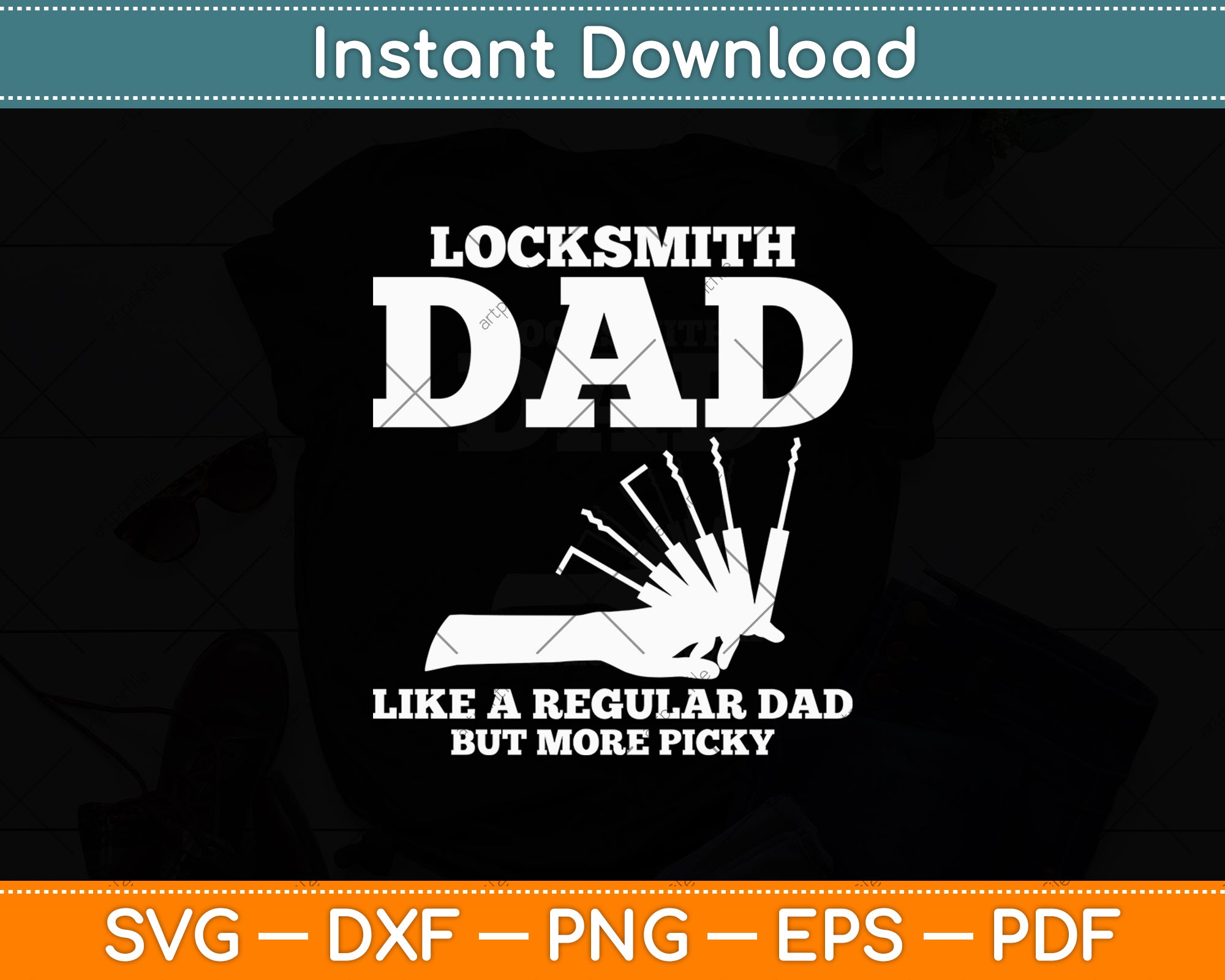 Locksmith Dad Like A Regular Dad Lock Picking Svg Digital Cutting File ...