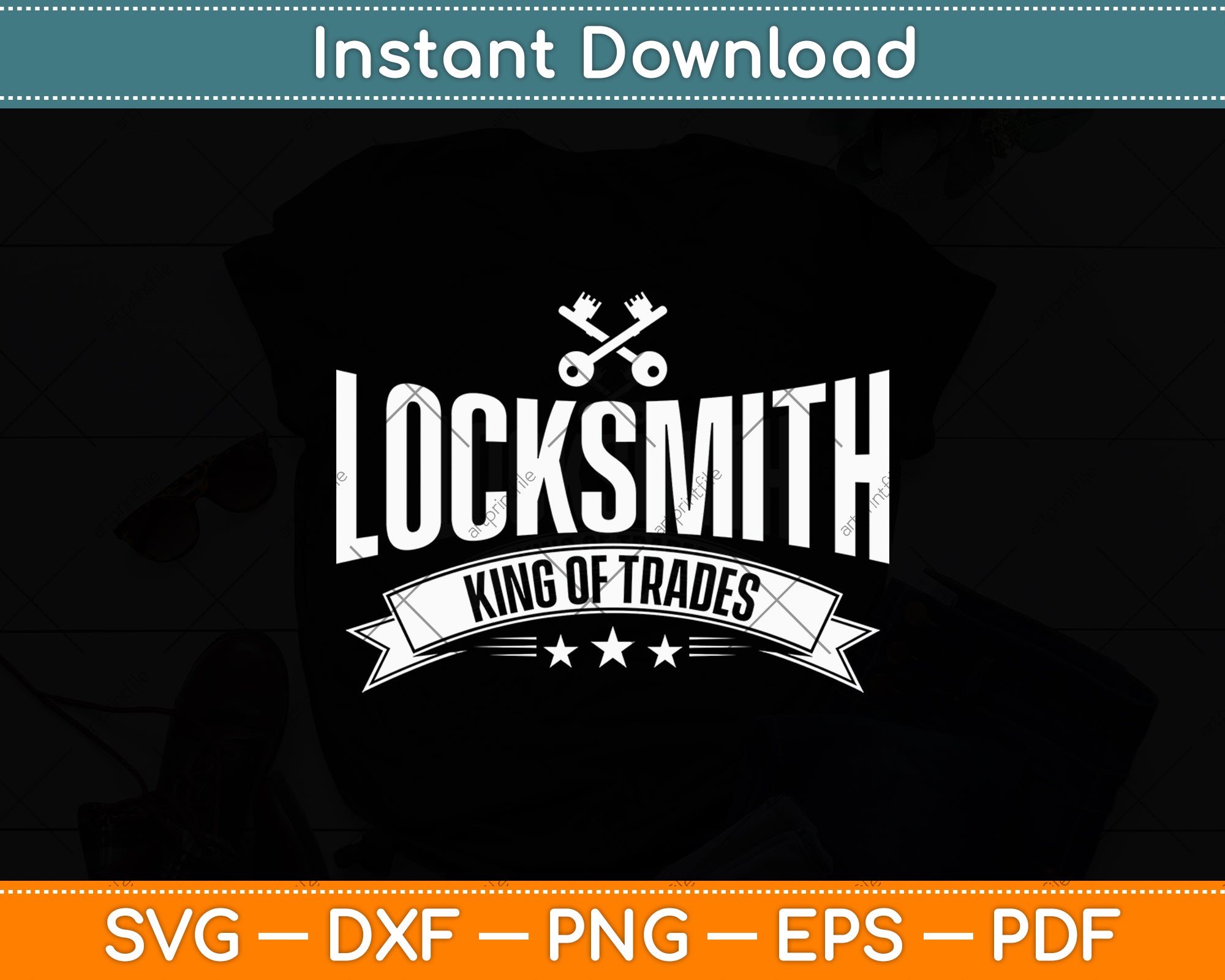 Locksmith King of Trades Key and Lock Picker Funny Svg Cutting File ...