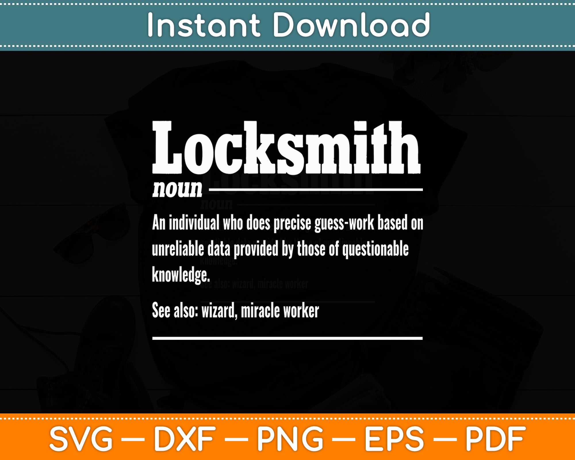Locksmith Noun Key Maker Lock Picker Technician Locksmithing Svg File ...