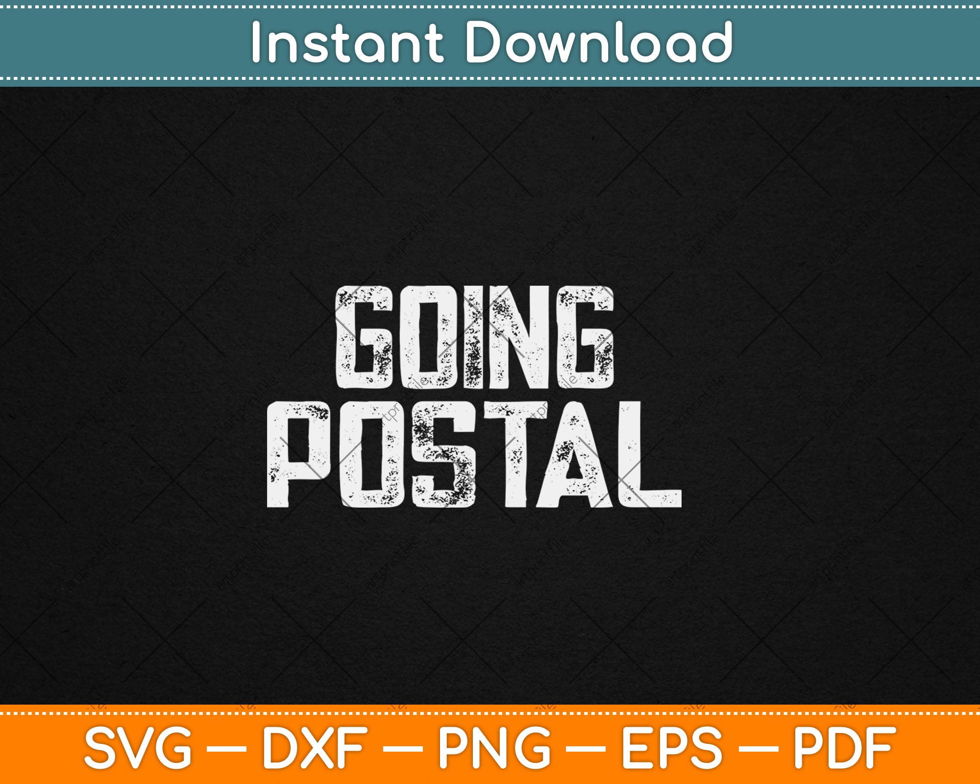 Mailman Going Postal Funny Post Office Svg Digital Cutting File ...