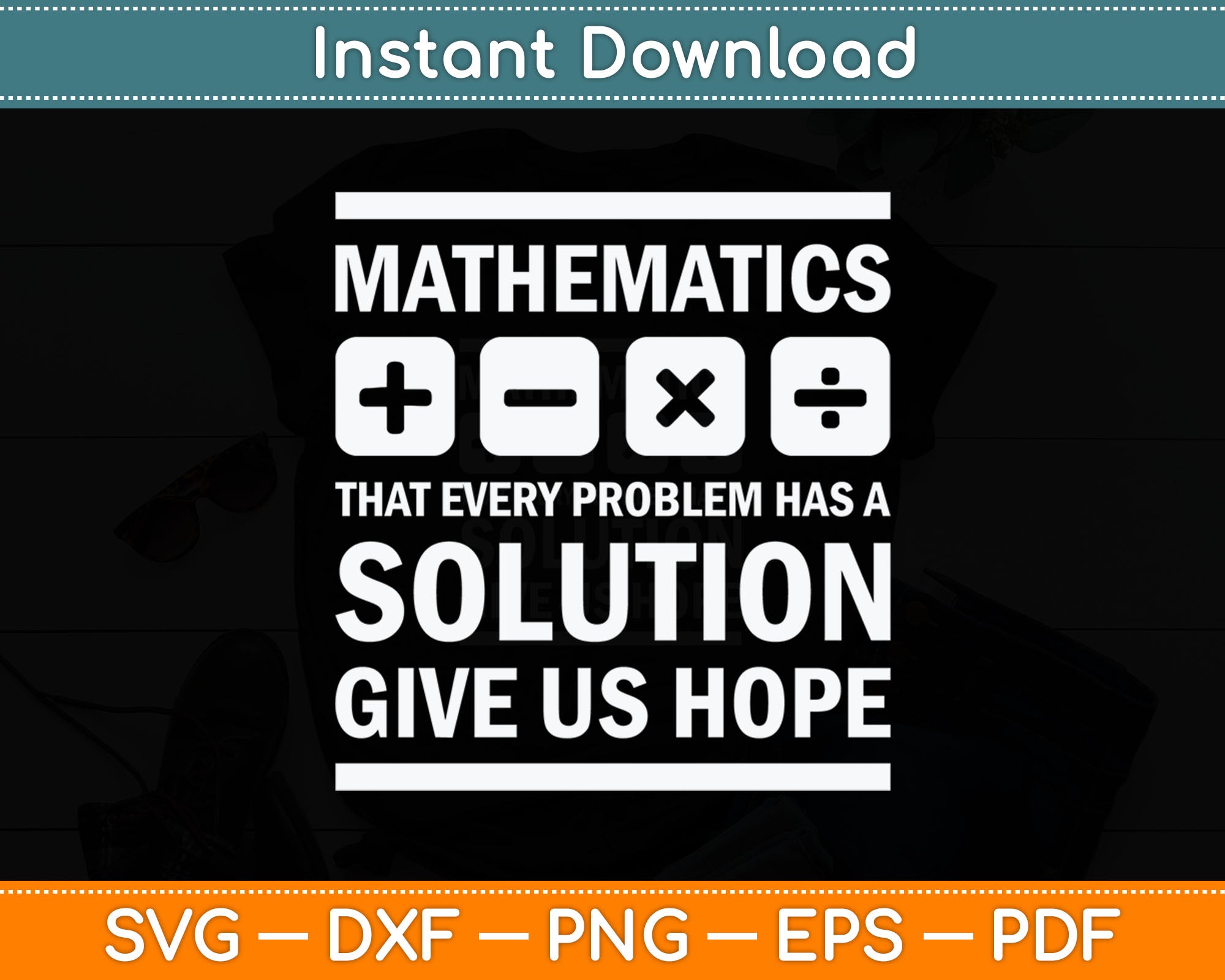 Mathematics Give Us Hope Cute Funny Gift Math Lover Svg Cutting File ...