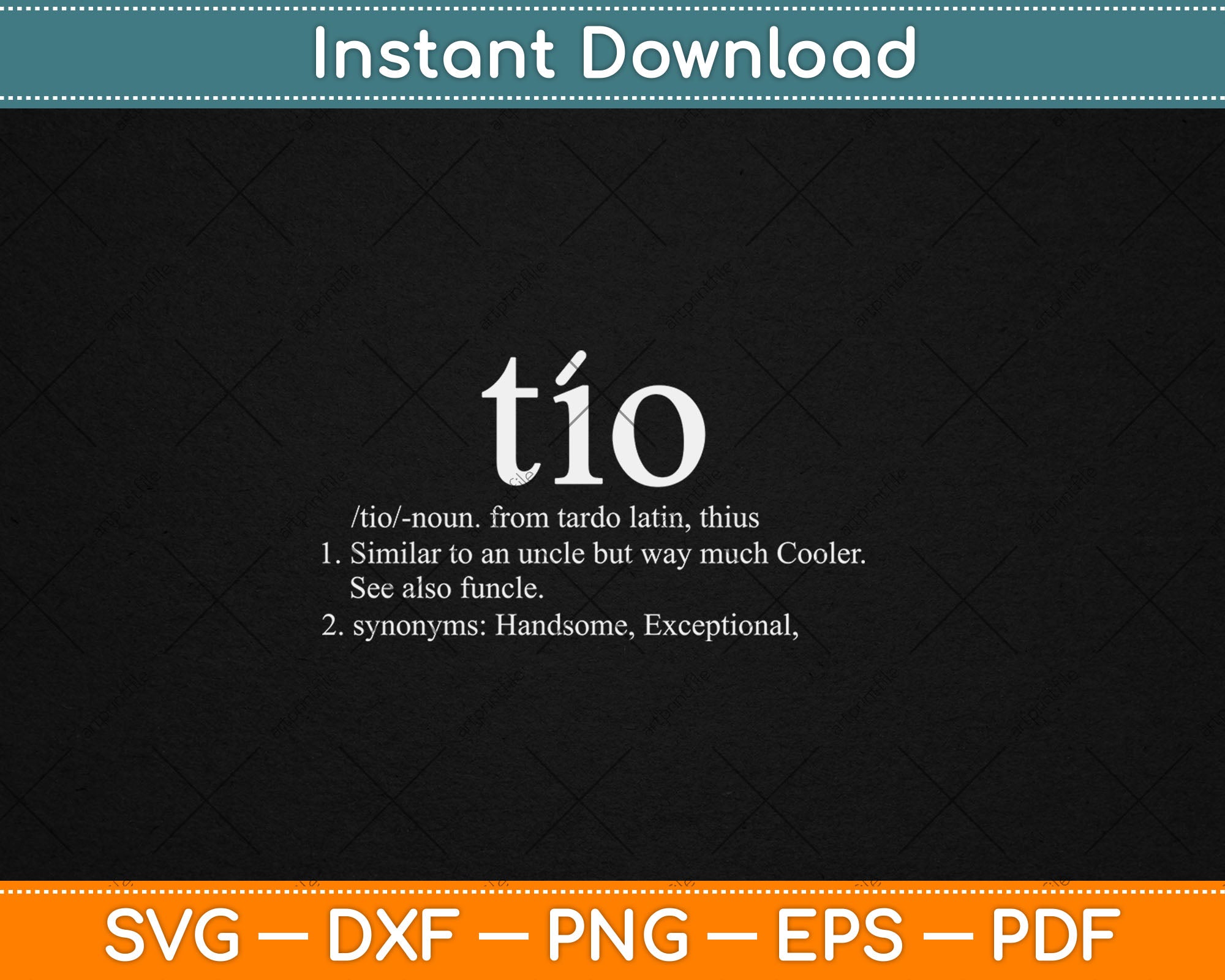Mens Uncle Tio Definition Uncle Gift for men Funny Spanish Svg File ...