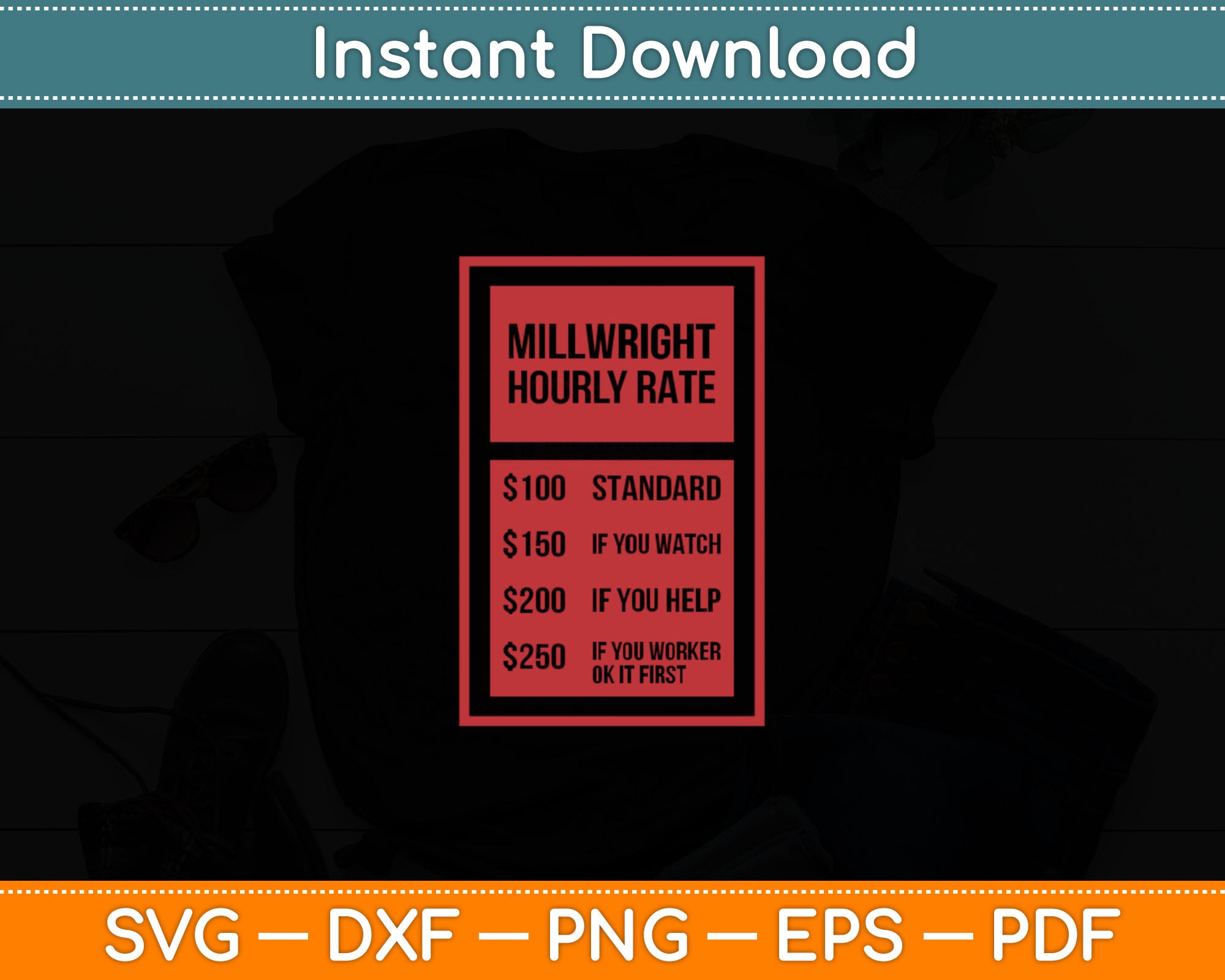 Millwright Hourly Rate Svg Digital Cutting File – artprintfile