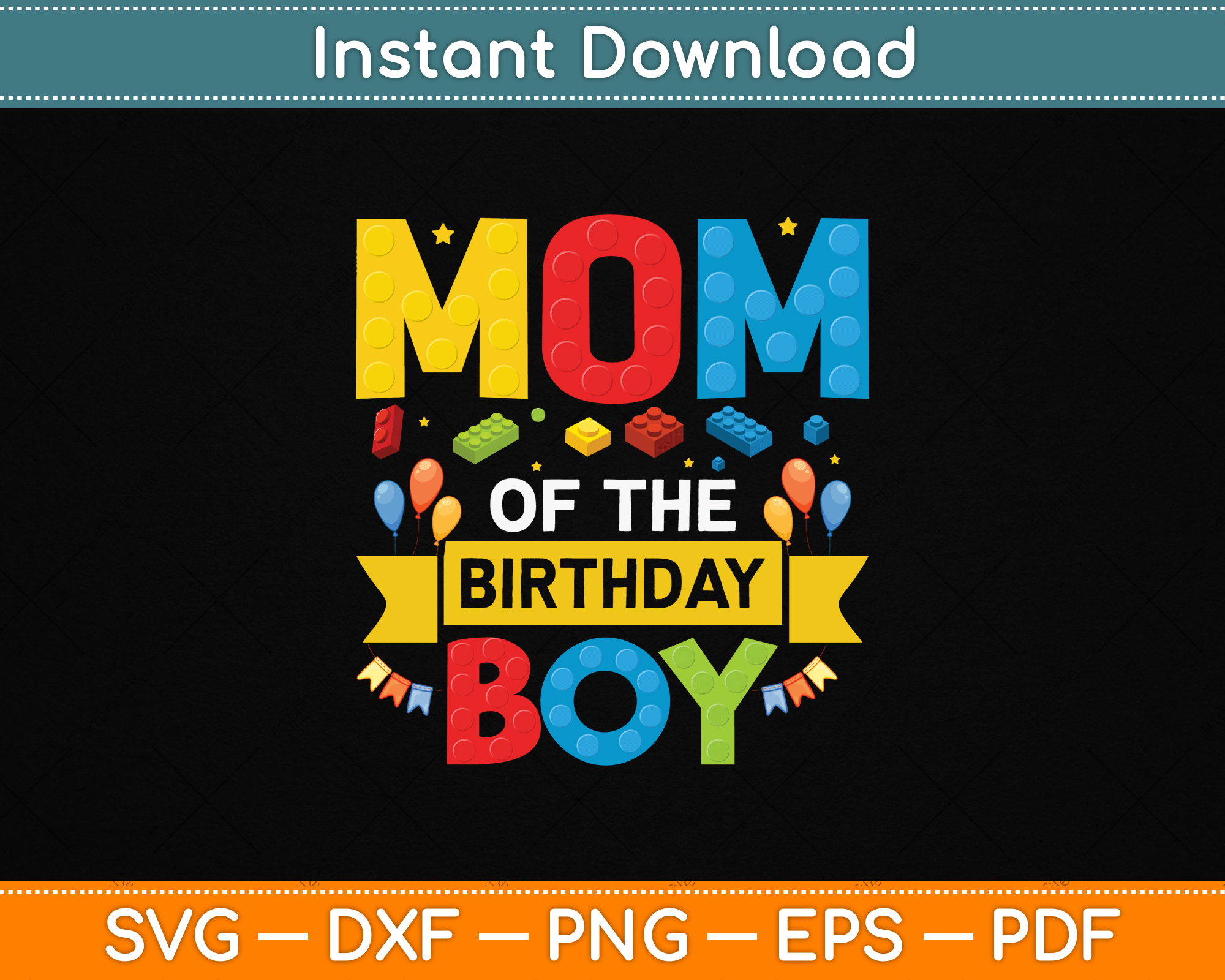 Mom Of The Birthday Boy Master Builder SVG PNG Digital Cutting File ...