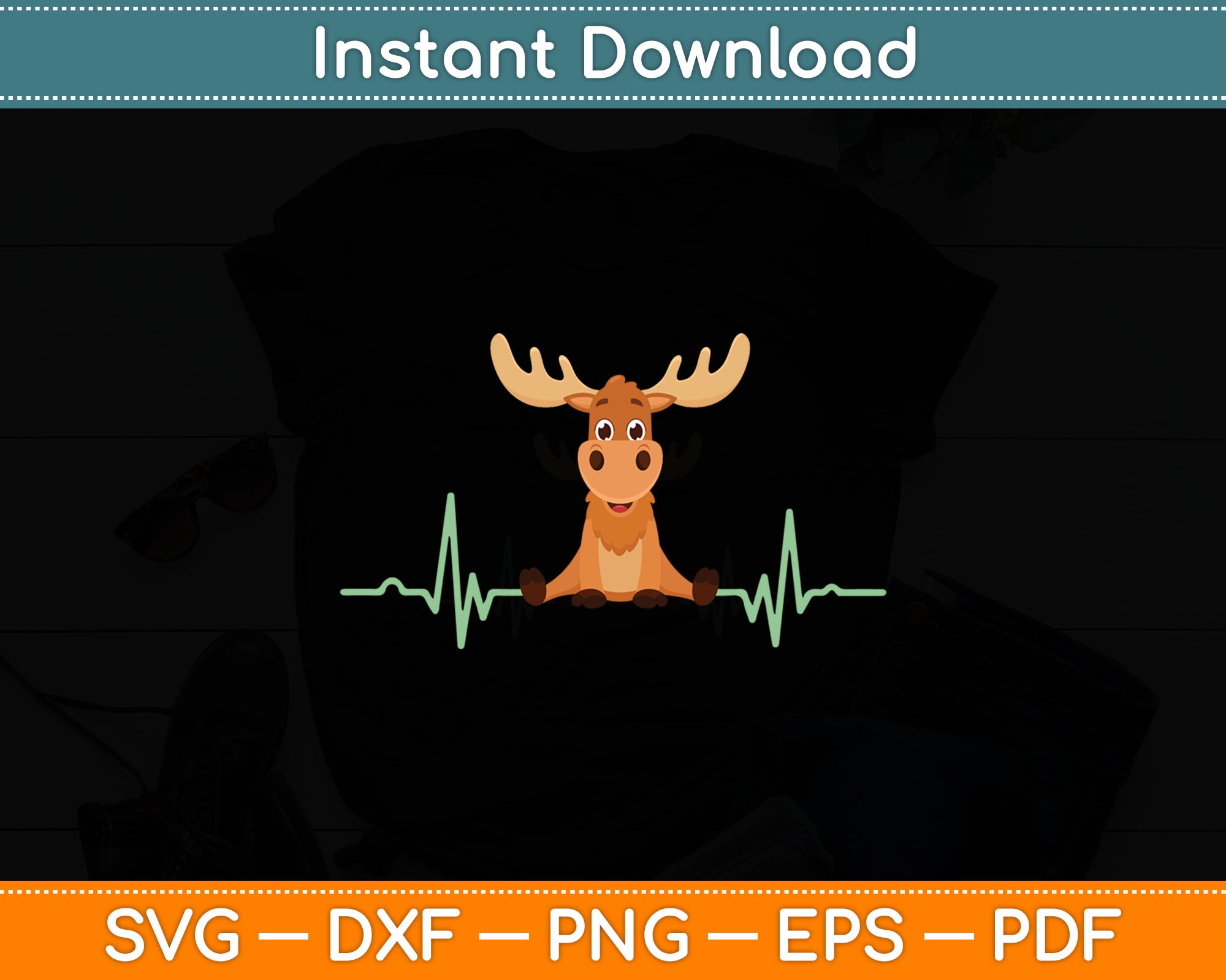 Moose Heartbeat Svg Digital Cutting File – artprintfile