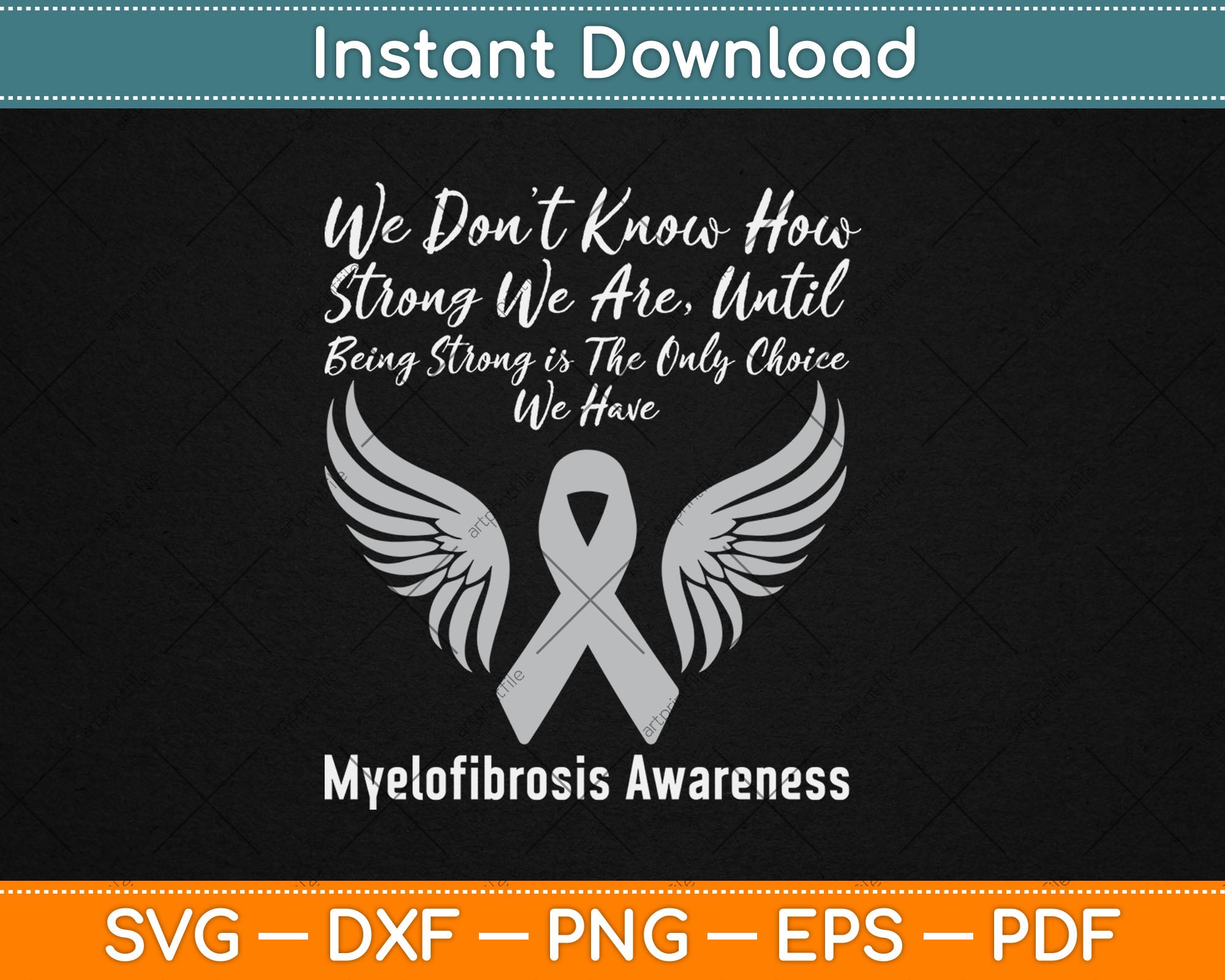 Myelofibrosis Awareness Svg Digital Cutting File – artprintfile