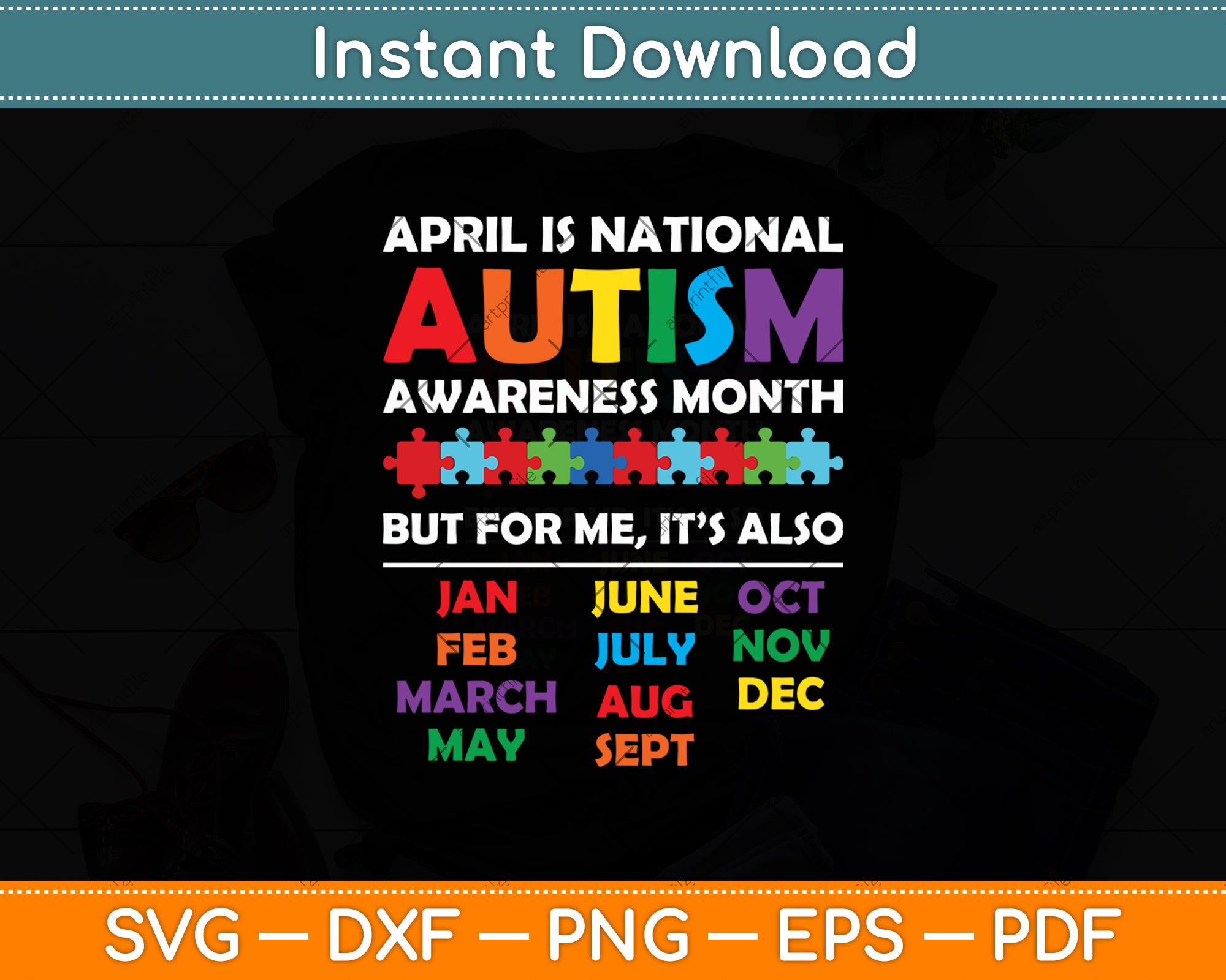 National Autism Awareness Month Autistic Kids Awareness Svg Cut File ...