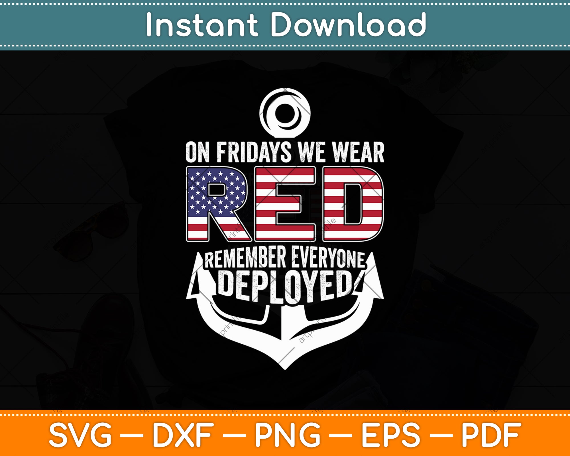 On Fridays We Wear Red Remember Everyone Deployed Navy Svg Cut File ...