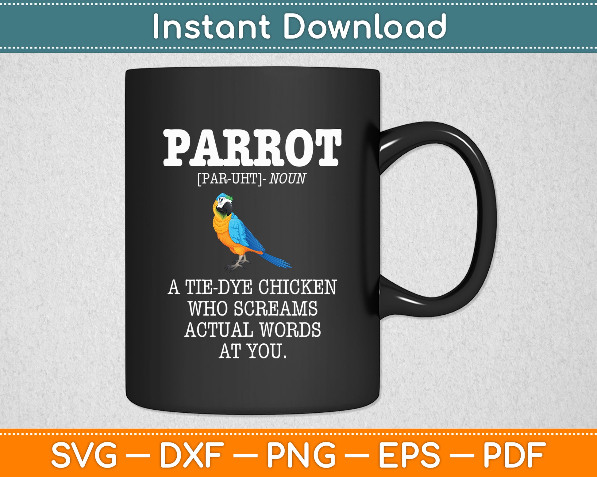 Parrot Definition Macaw Pet Funny Svg Digital Cutting File – artprintfile