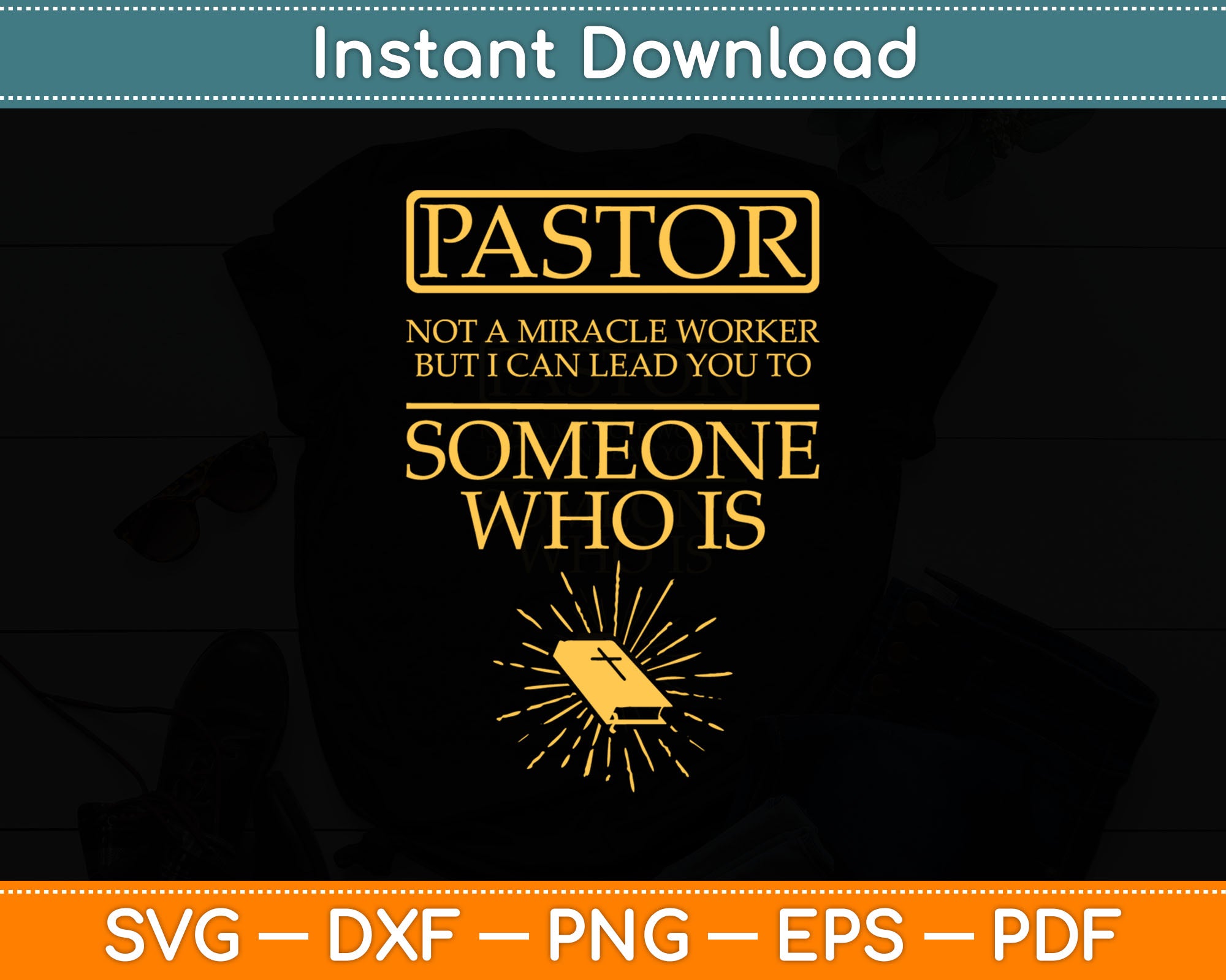 Pastor Appreciation Art Minister Clergy Bible Svg Digital Cutting File ...