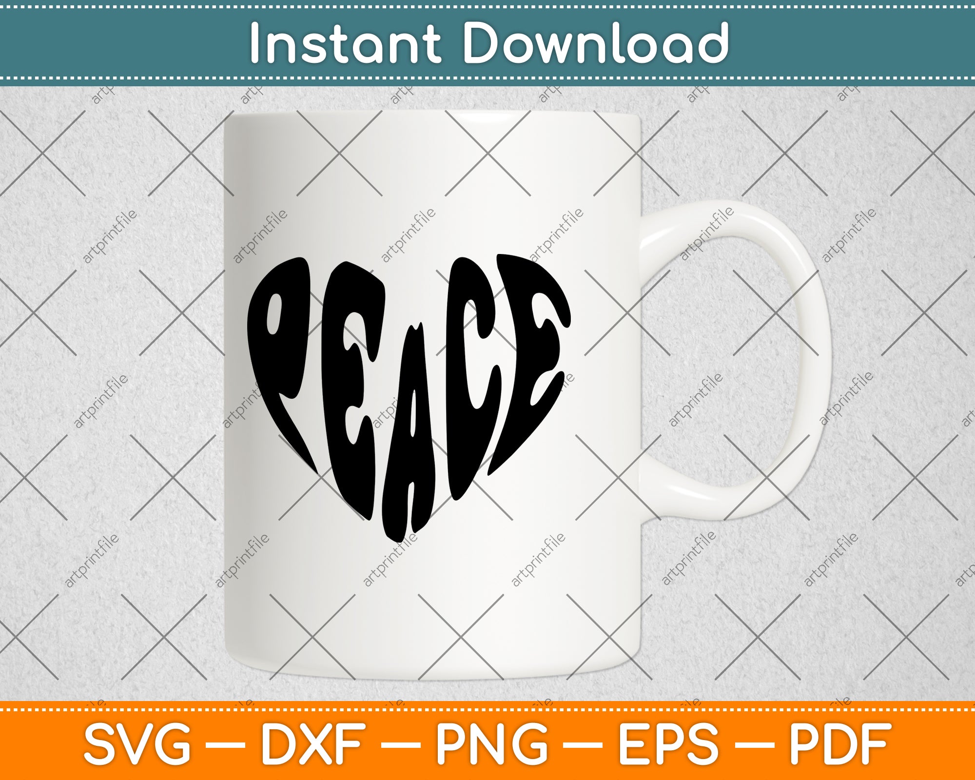 Peace Heart Svg Cutting File – artprintfile
