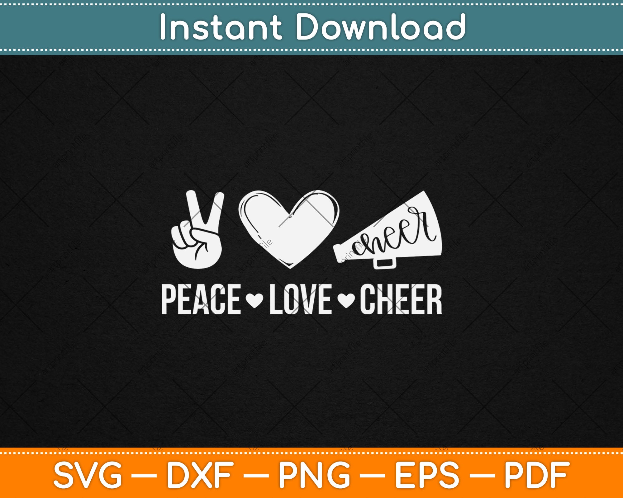 Peace Love Cheer Tie Dye Cheerleading Svg Digital Cutting File ...
