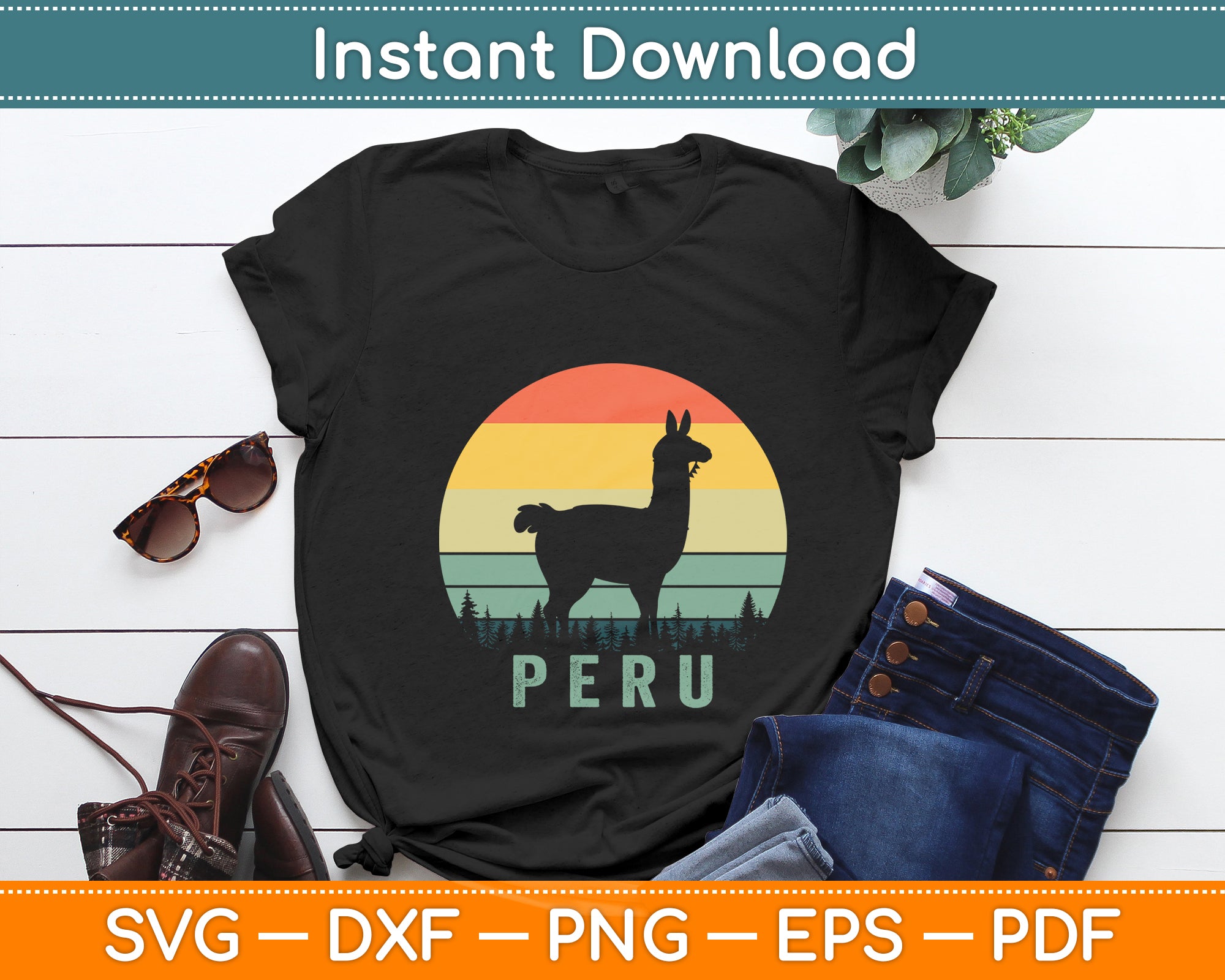 Peru Llama Alpaca Peruvian Roots Pride Vintage Svg Cutting File ...