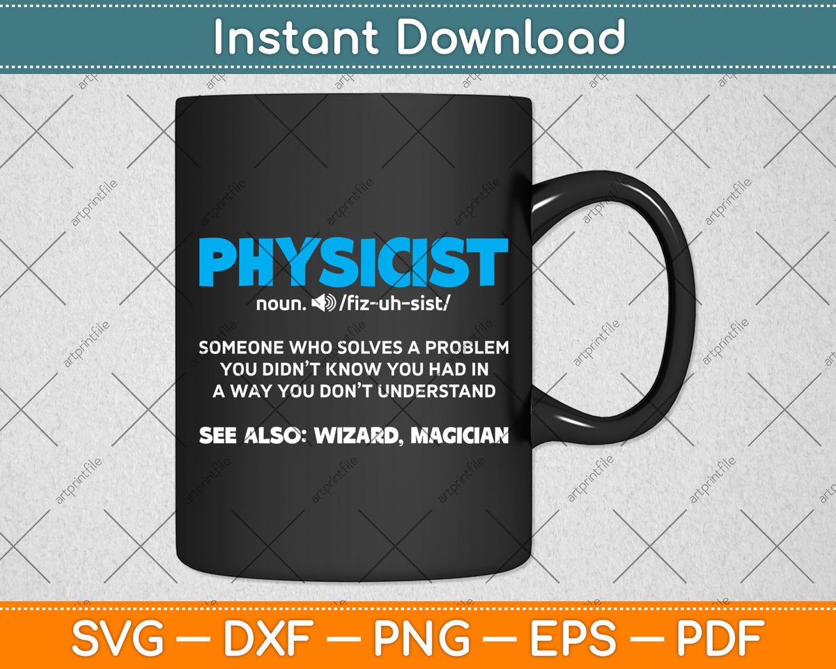 Physicist Definition Librarian Svg Digital Cutting File – artprintfile