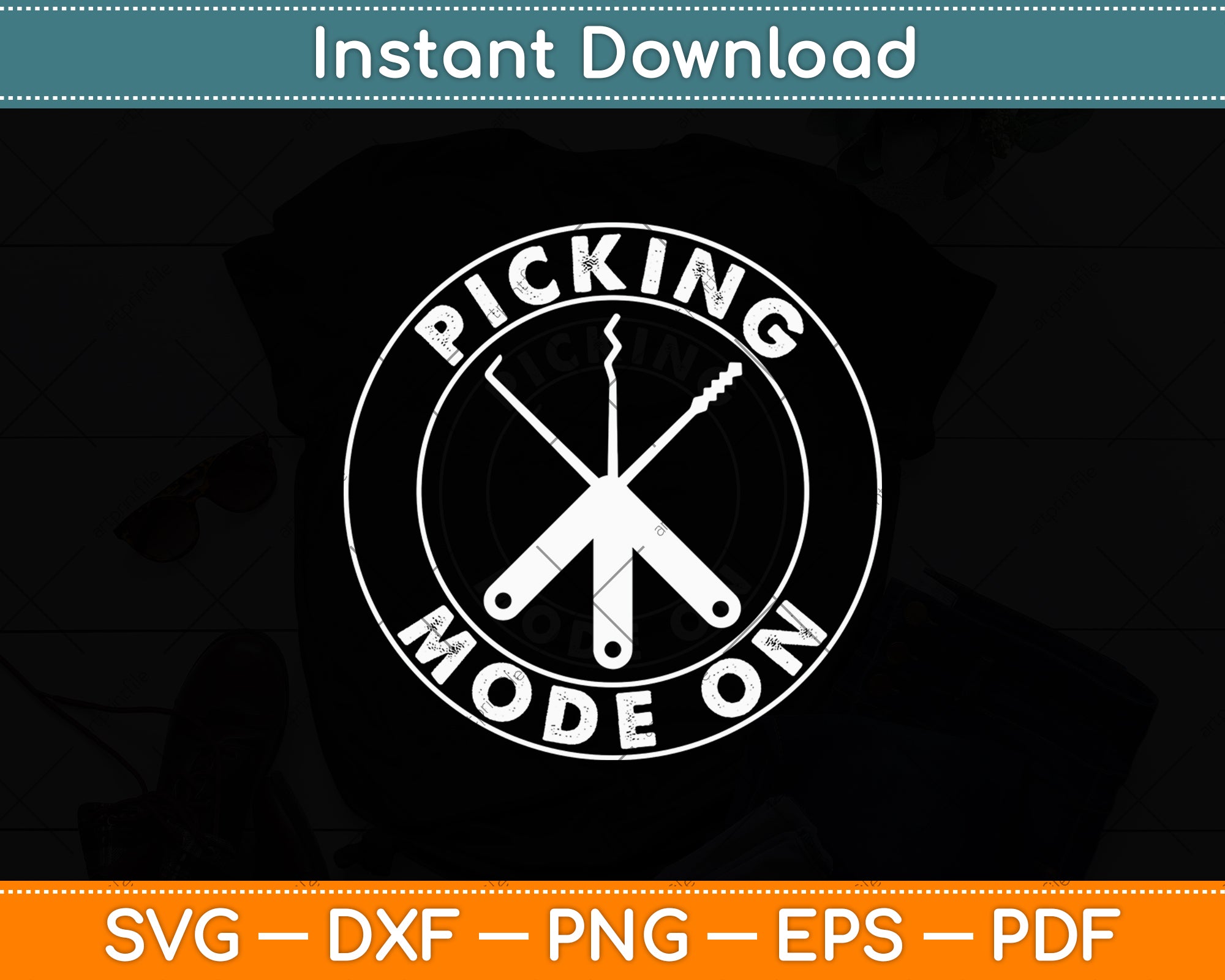 Picking Mode On Locksmith Lock Picking Svg Digital Cutting File ...