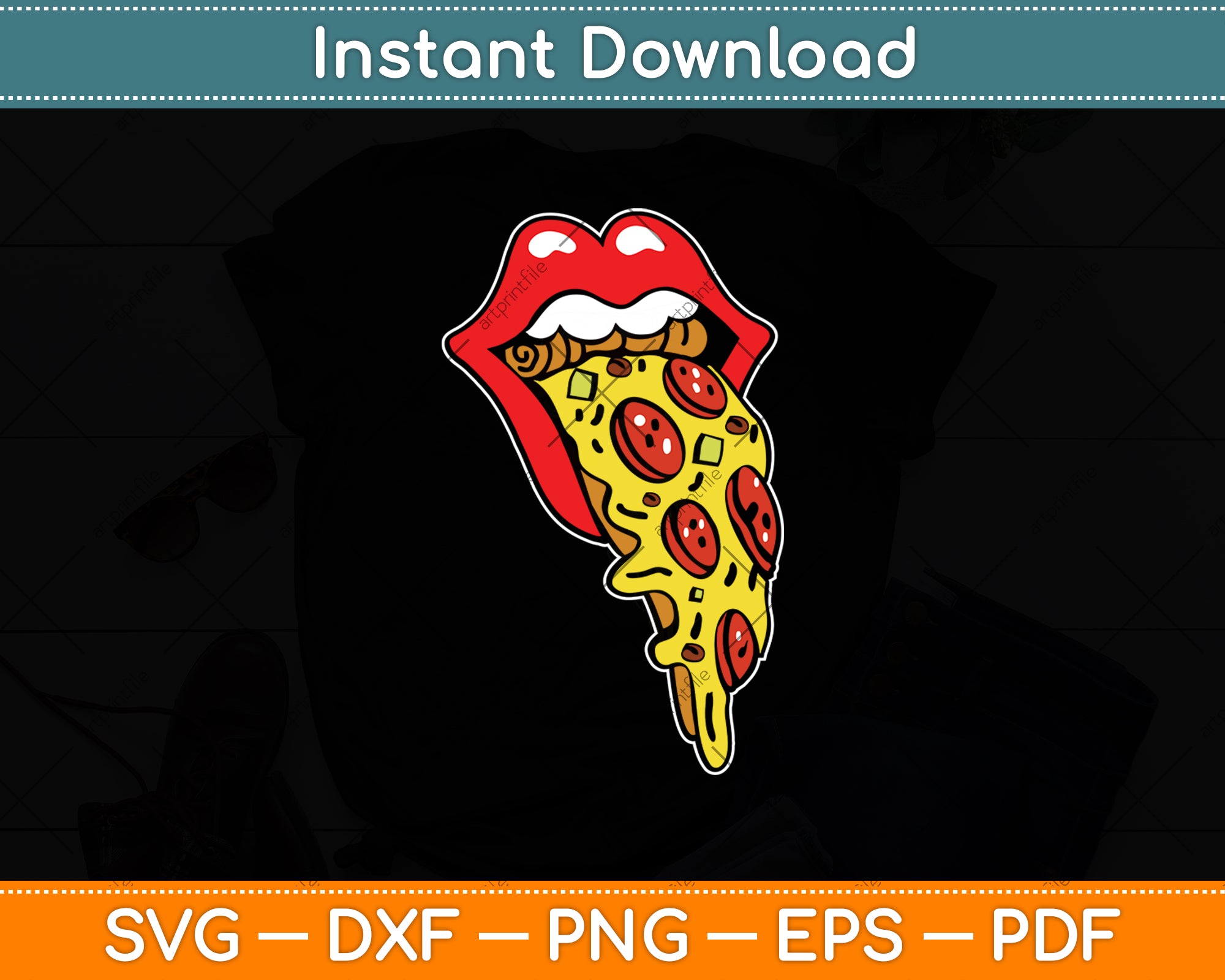 Pizza Mouth Lips Svg Digital Cutting File – artprintfile