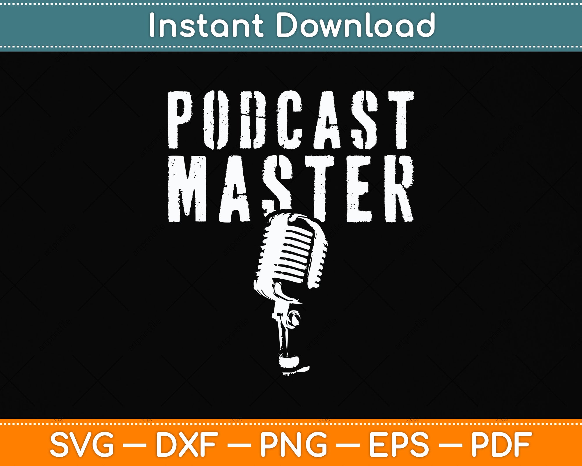 Podcast Master Funny Microphone Podcasting Svg Cutting File – artprintfile