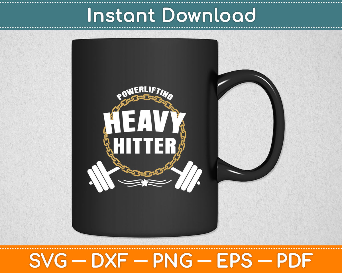 Powerlifting Heavy Hitter Vintage Gym Powerlifter Svg Digital Cut File ...