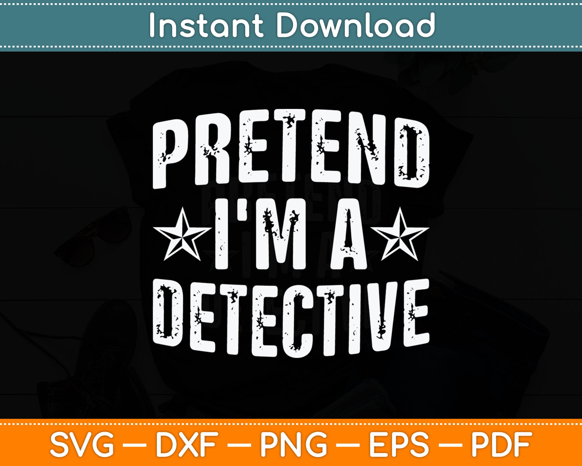 Pretend I'm A Detective Costume Family Lazy Halloween Party Svg File ...