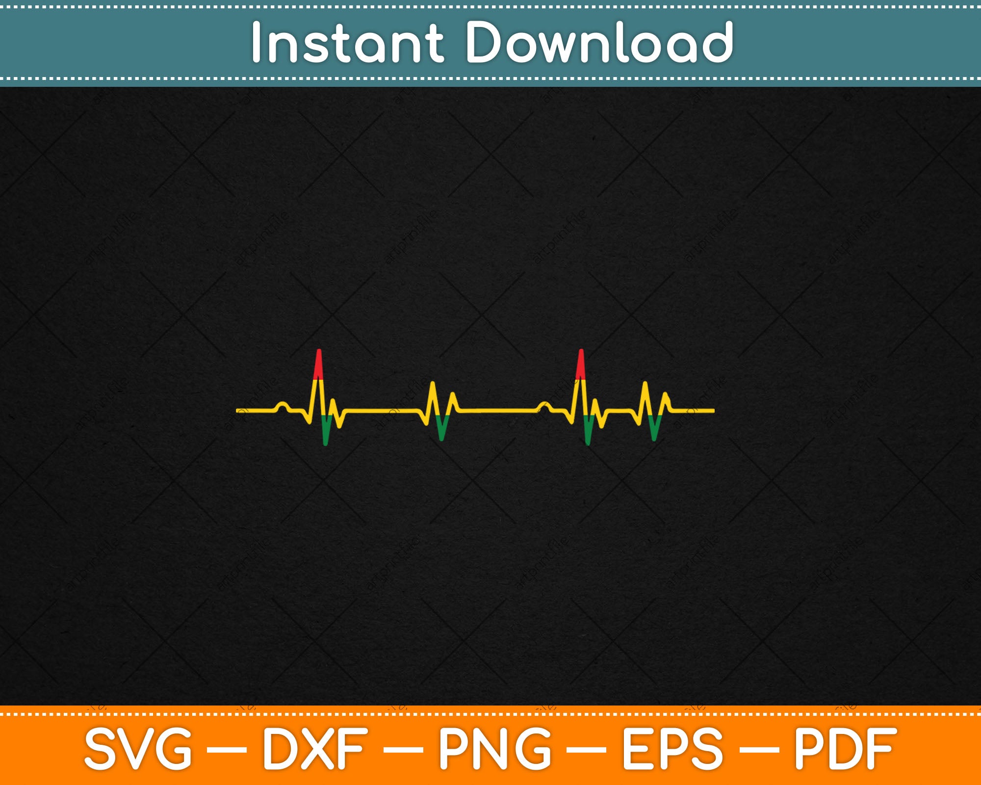 Reggae Music Heartbeat Rastafari Rasta Gift Svg Digital Cutting File ...