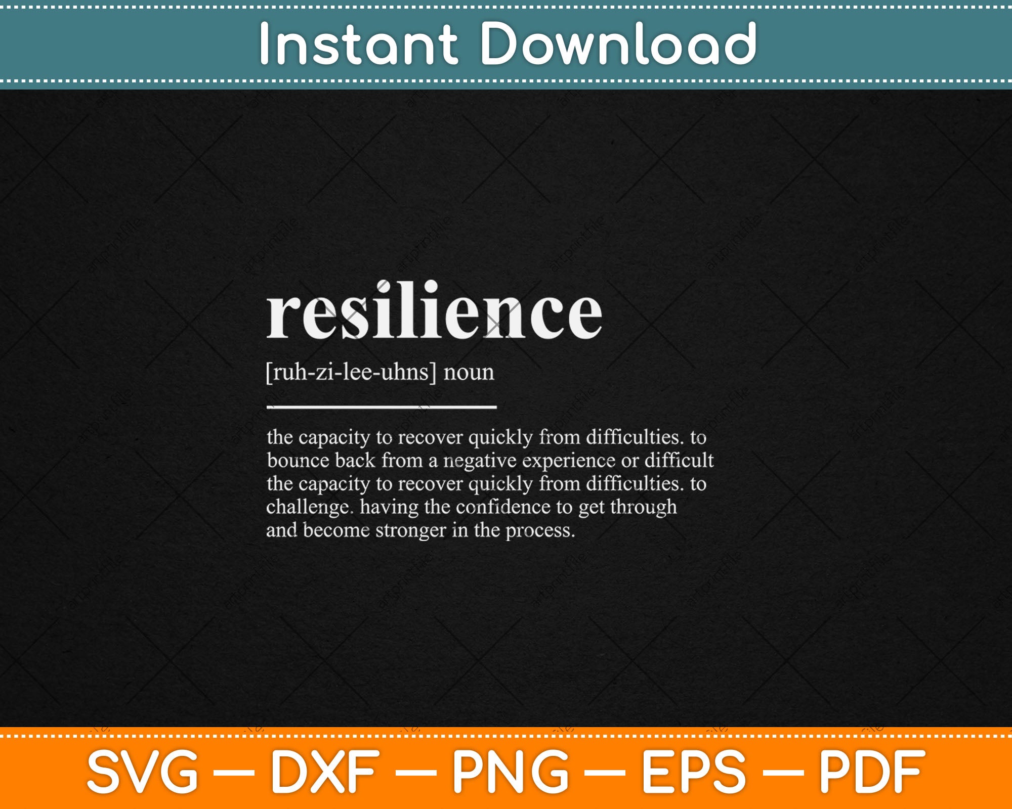Resilience Definition Dictionary Svg Digital Cutting File – artprintfile