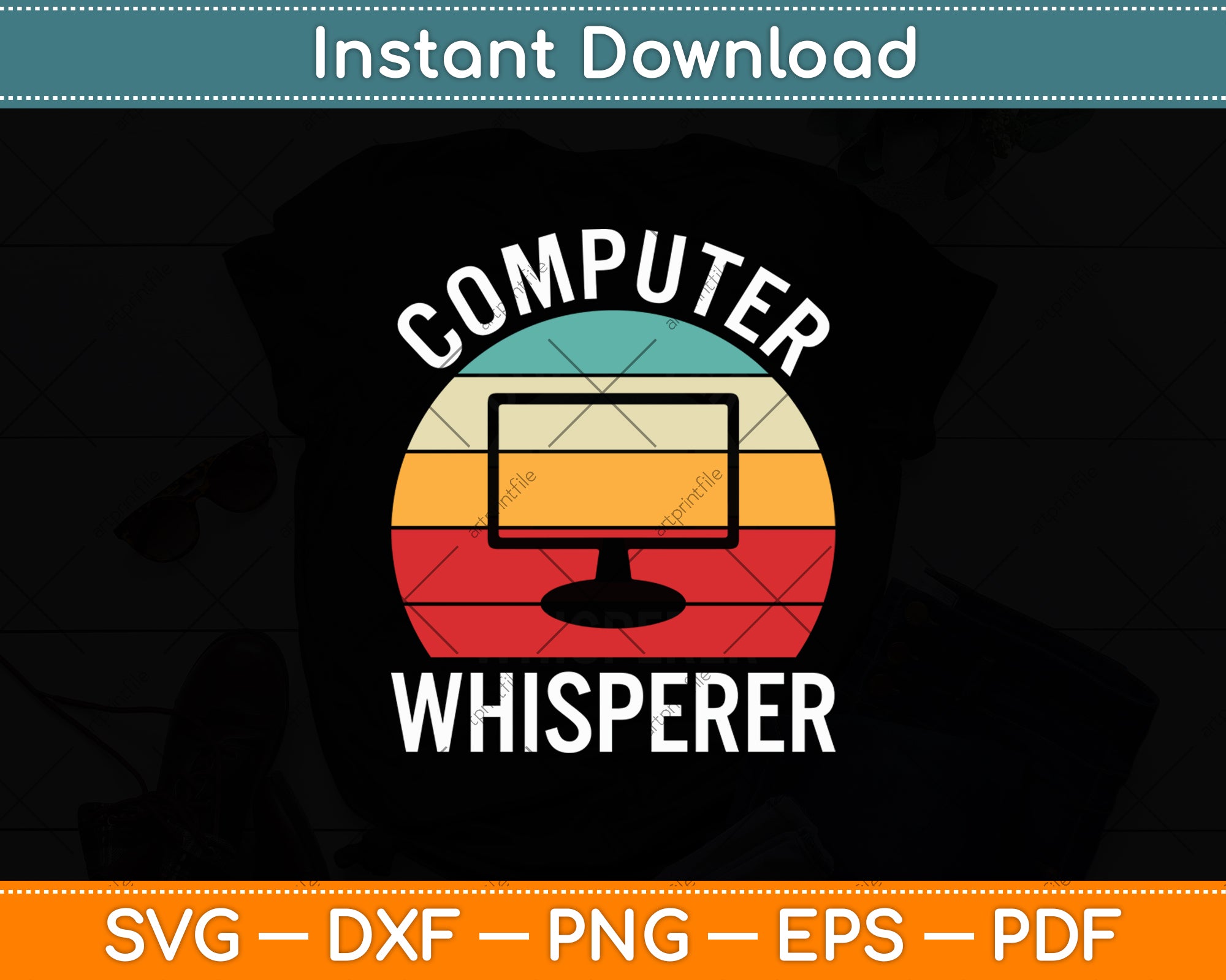 Retro Computer Whisperer Developer Coder Programming Svg Cutting File ...