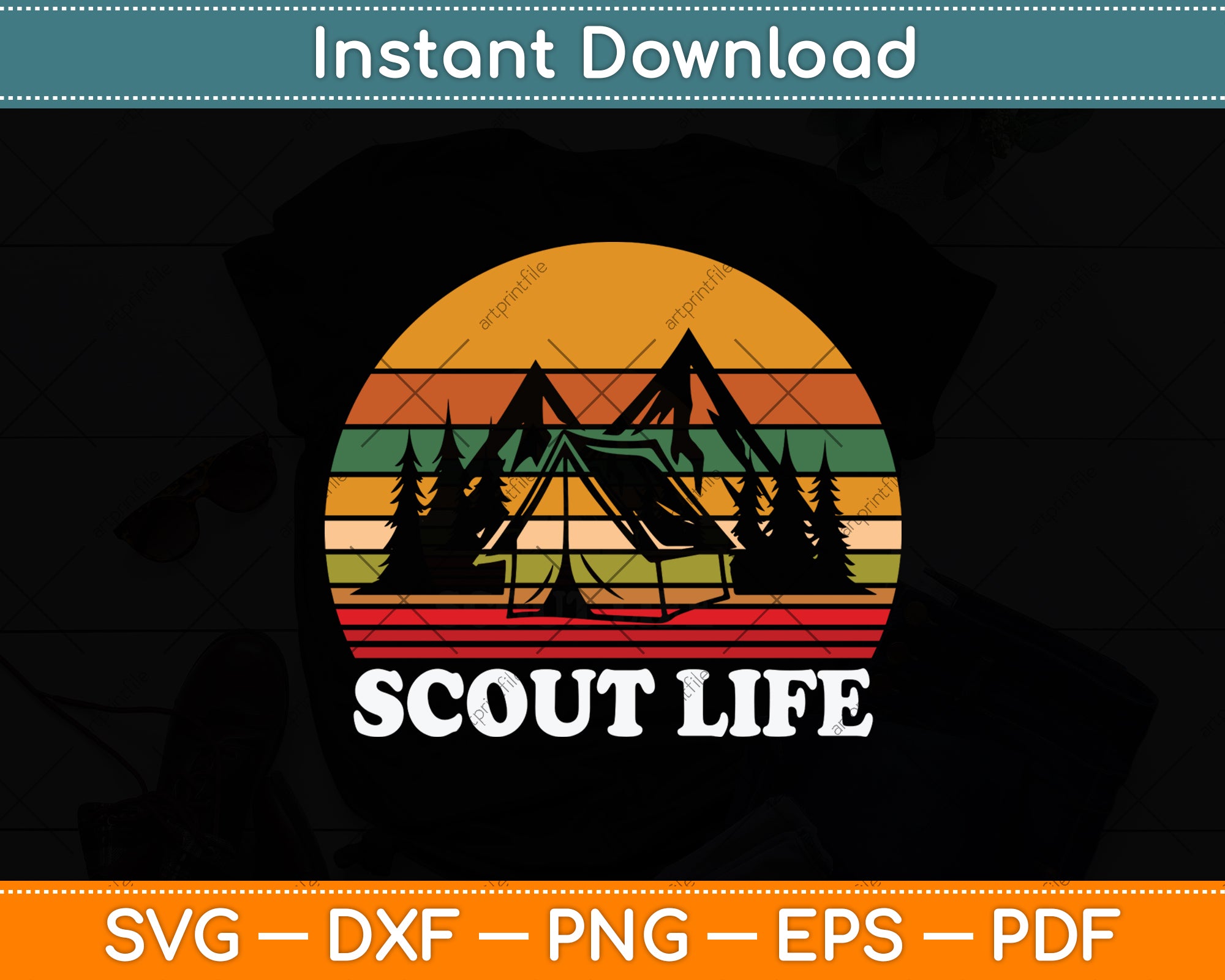 Scout Life Vintage Retro Lover Svg Cutting File – artprintfile