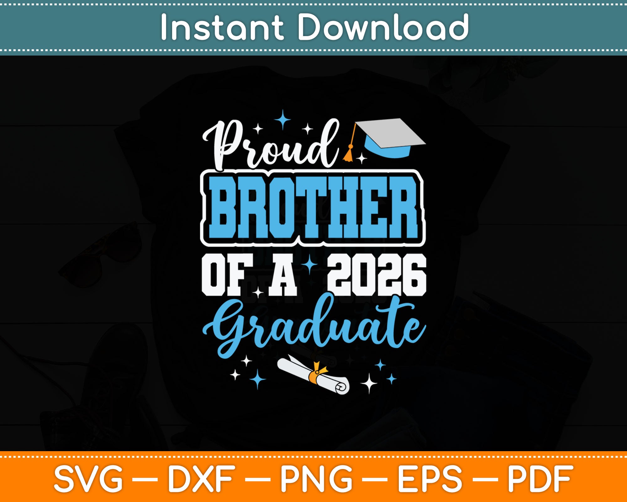 Senior 2026 Proud Brother Of A Class Of 2026 Graduate Svg Cutting File ...