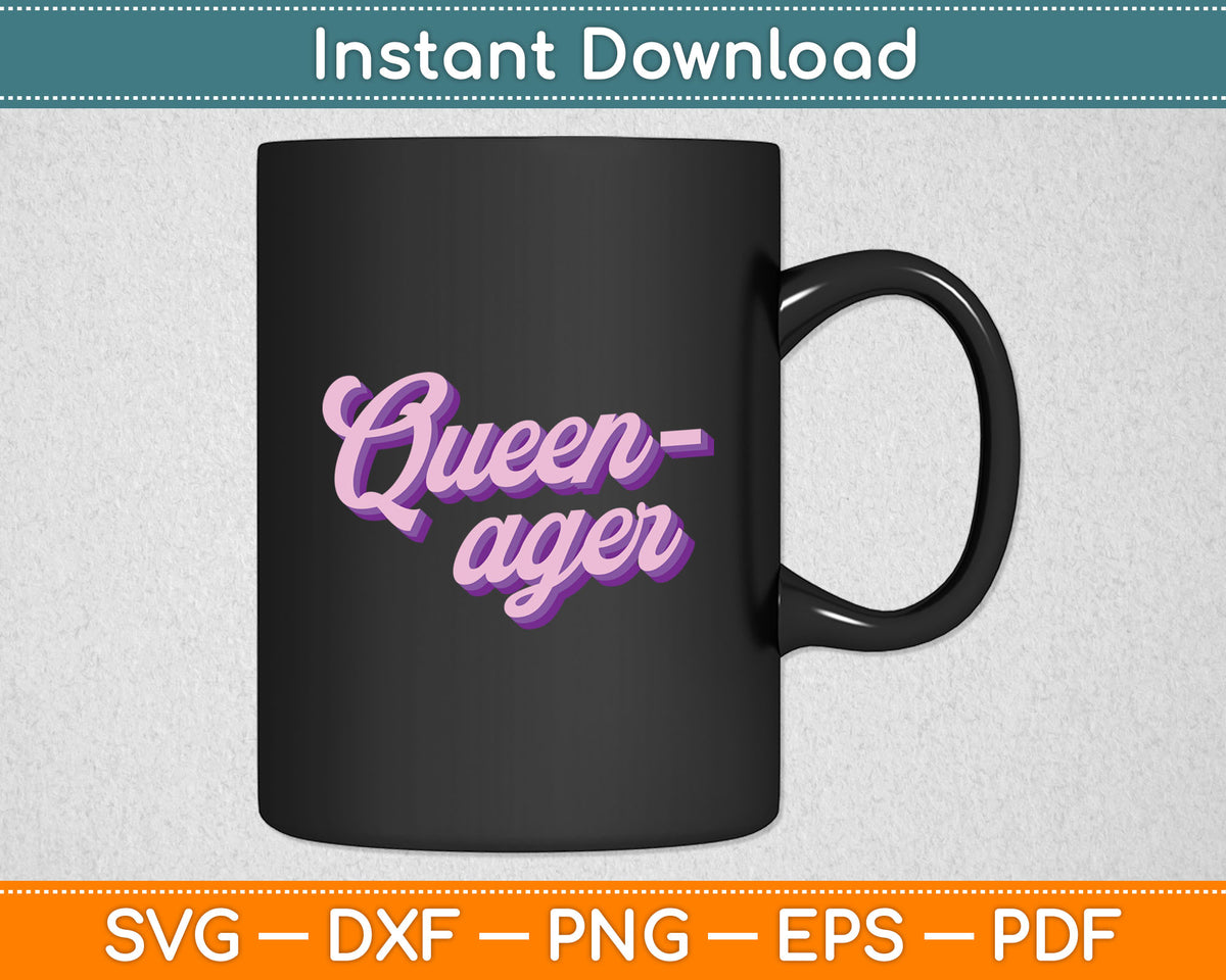 Senior Citizen Queen-Ager Svg Digital Cutting File – artprintfile