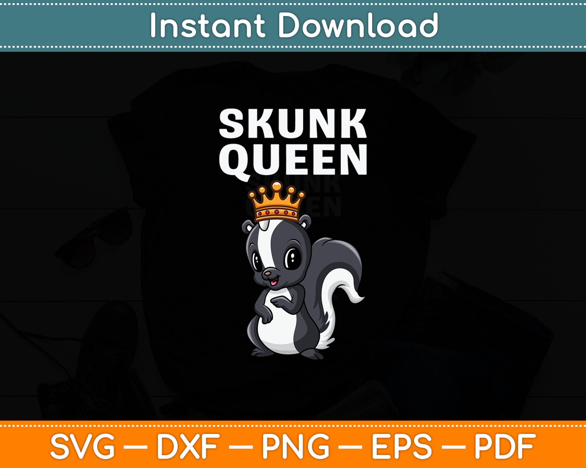 Skunk Queen Girls Skunk Svg Digital Cutting File – artprintfile
